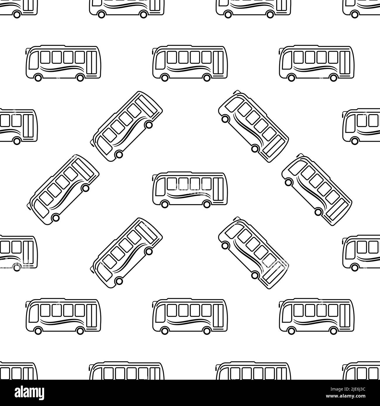 Bus Icon Seamless Pattern, Bus Vector Art Illustration Stock Vector ...