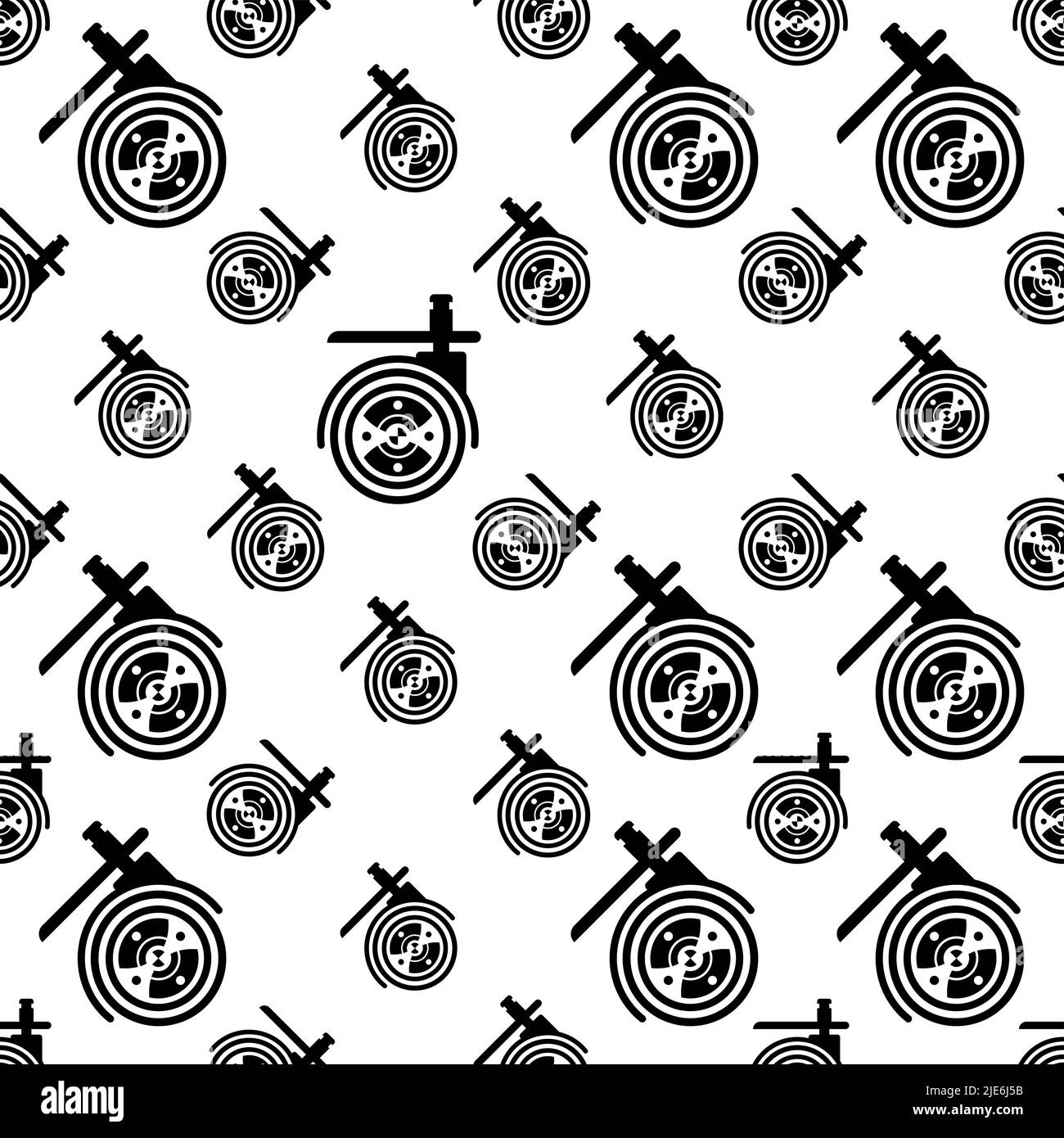 Caster Wheel Icon Seamless Pattern Vector Art Illustration Stock Vector ...