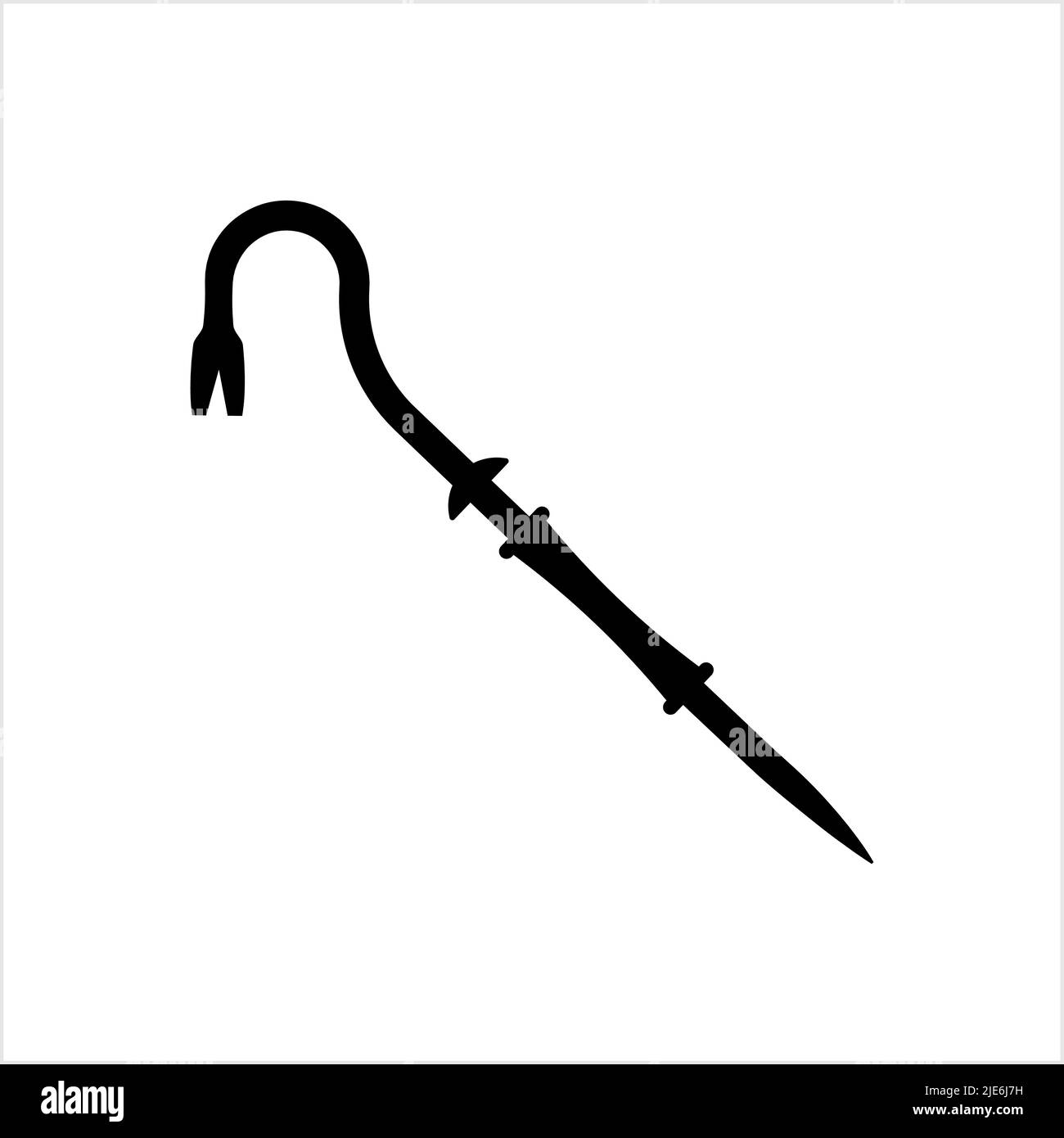 Crowbar Icon, Crowbar Rod Vector Art Illustration Stock Vector Image ...