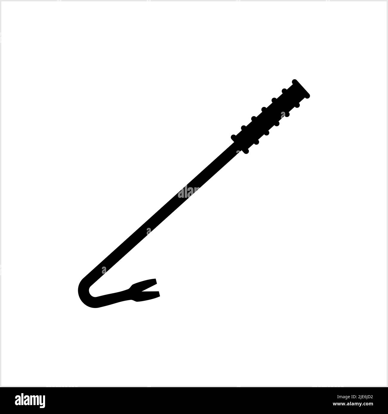 Crowbar Icon, Crowbar Rod Vector Art Illustration Stock Vector Image ...