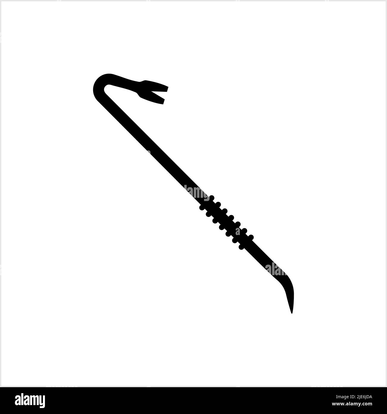 Crowbar Icon, Crowbar Rod Vector Art Illustration Stock Vector Image ...