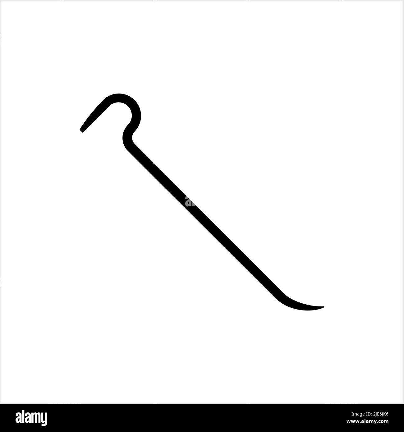 Crowbar Icon, Crowbar Rod Vector Art Illustration Stock Vector Image ...