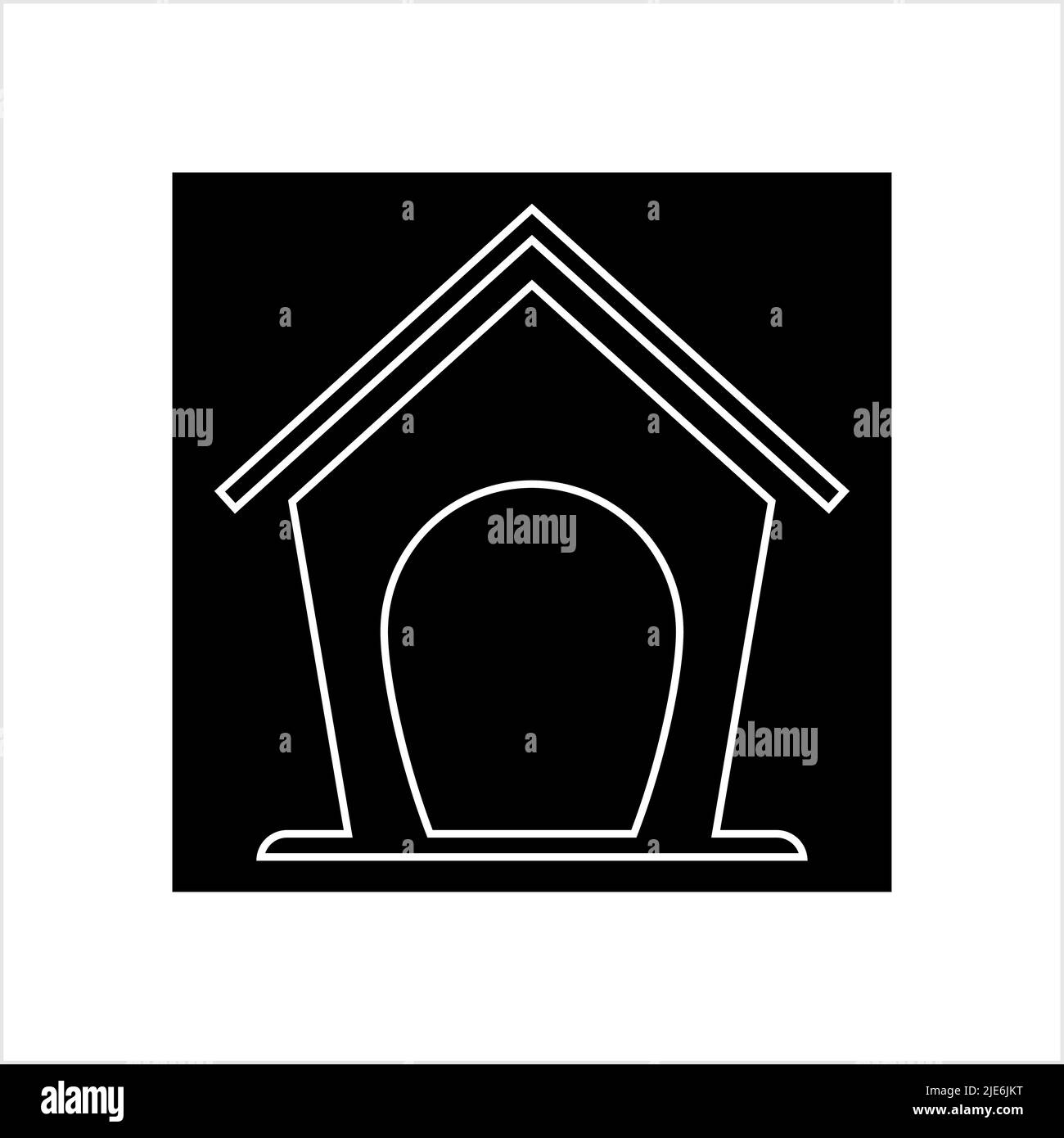 Dog House Icon Vector Art Illustration Stock Vector Image & Art - Alamy
