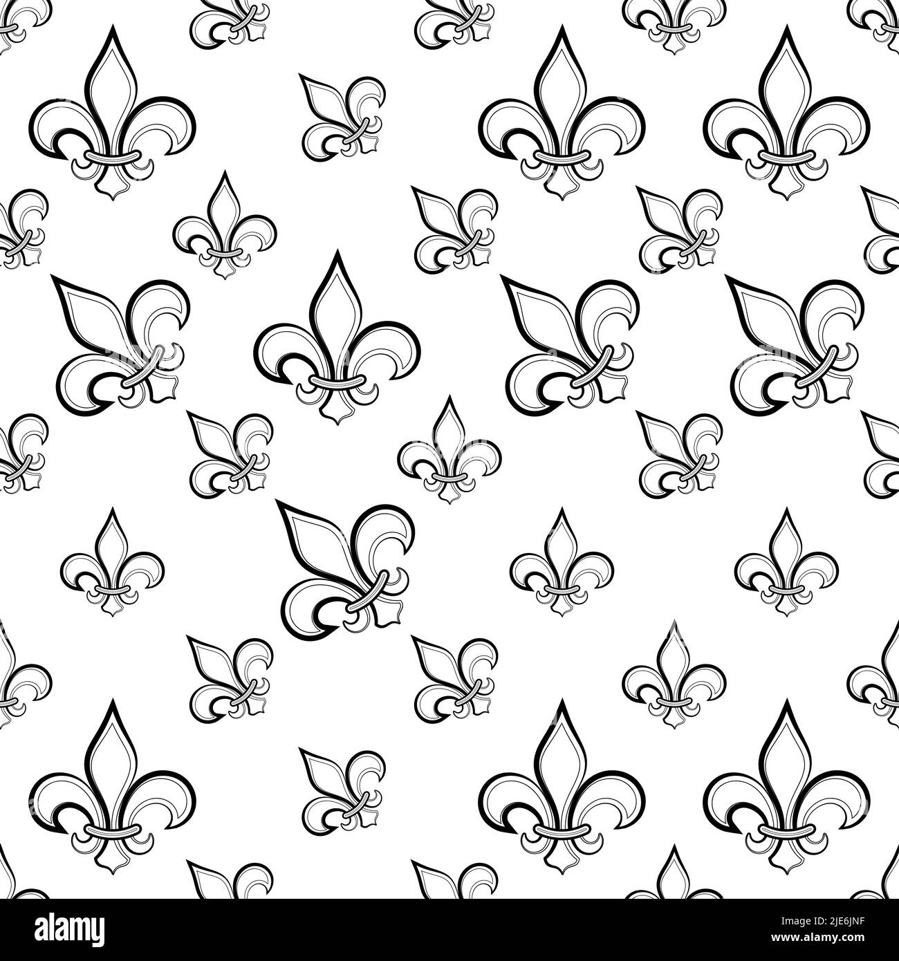 Fleur De Lis Seamless Pattern, Fleur-De-Lys Or Flower-De-Luce, The ...