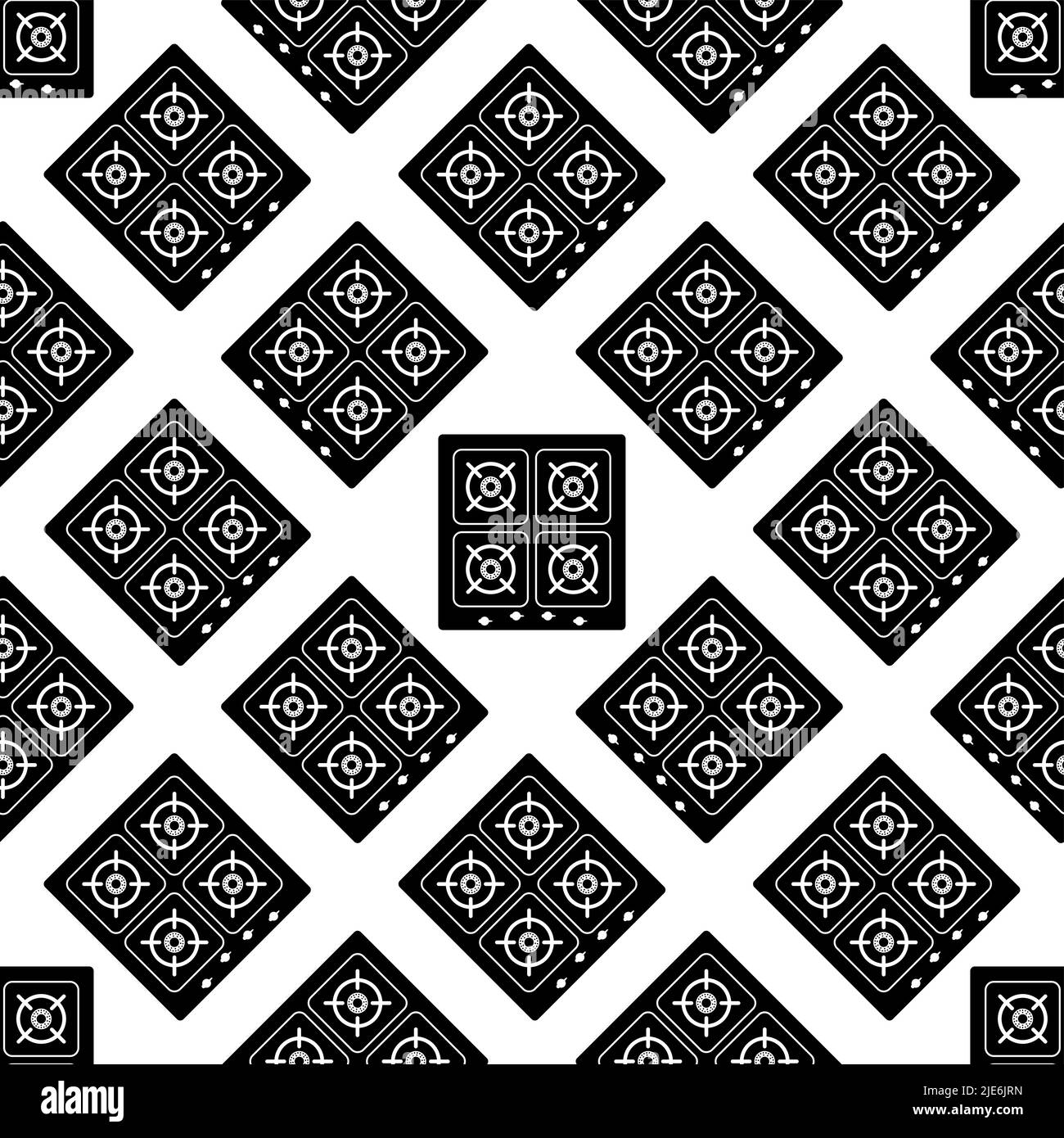 Gas Stove Icon Seamless Pattern, Gas Burner Icon Seamless Pattern ...