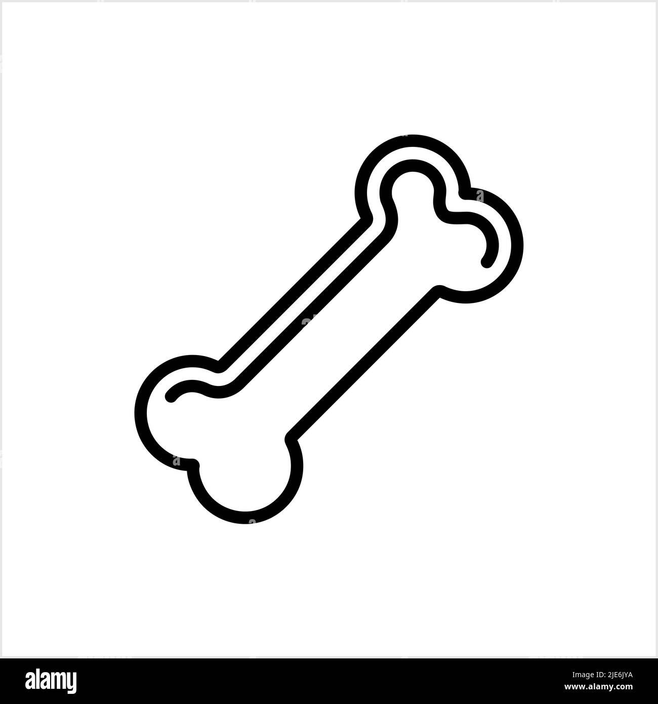 Dog Bone Icon, Bone Icon Vector Art Illustration Stock Vector Image ...