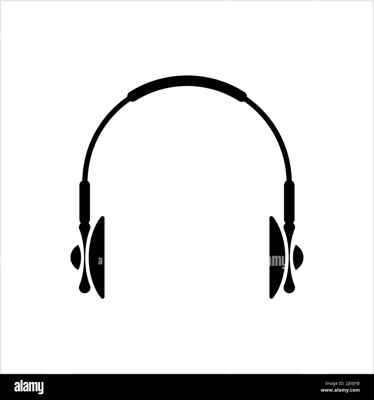 Headphone Icon, Head Phone Vector Art Illustration Stock Vector Image ...