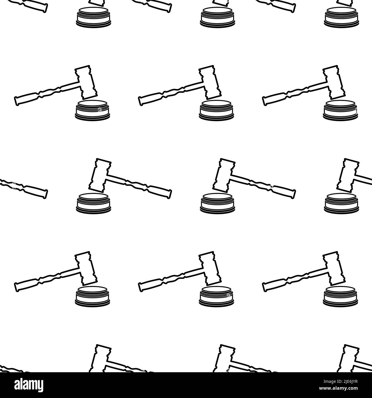 Judge Gavel Icon Seamless Pattern, Judge Hammer Icon Vector Art ...
