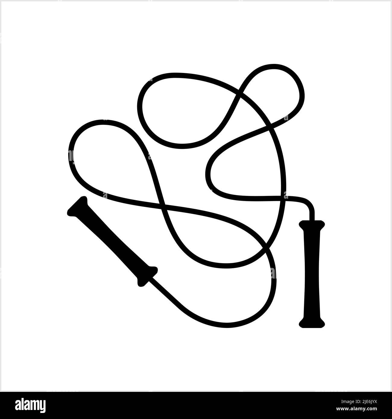 Jump Rope Icon, Jumping Sport Rope Vector Art Illustration Stock Vector ...