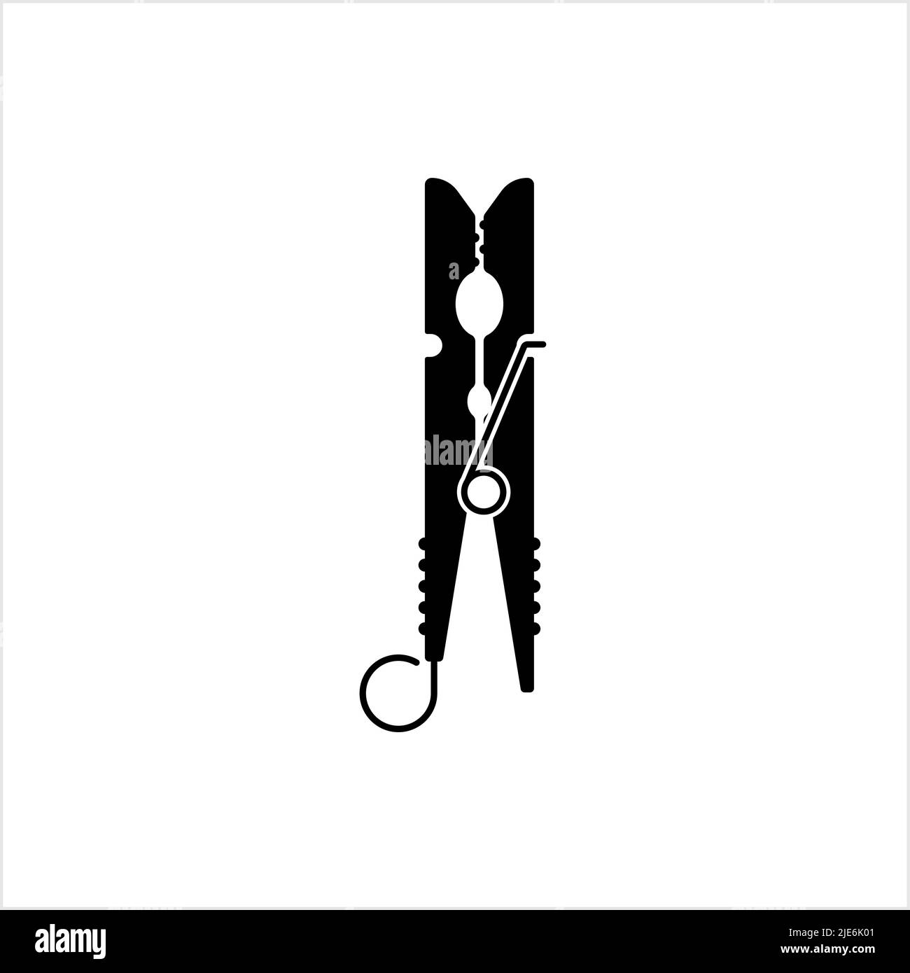 Laundry Clip Icon, Cloth Clip Vector Art Illustration Stock Vector ...