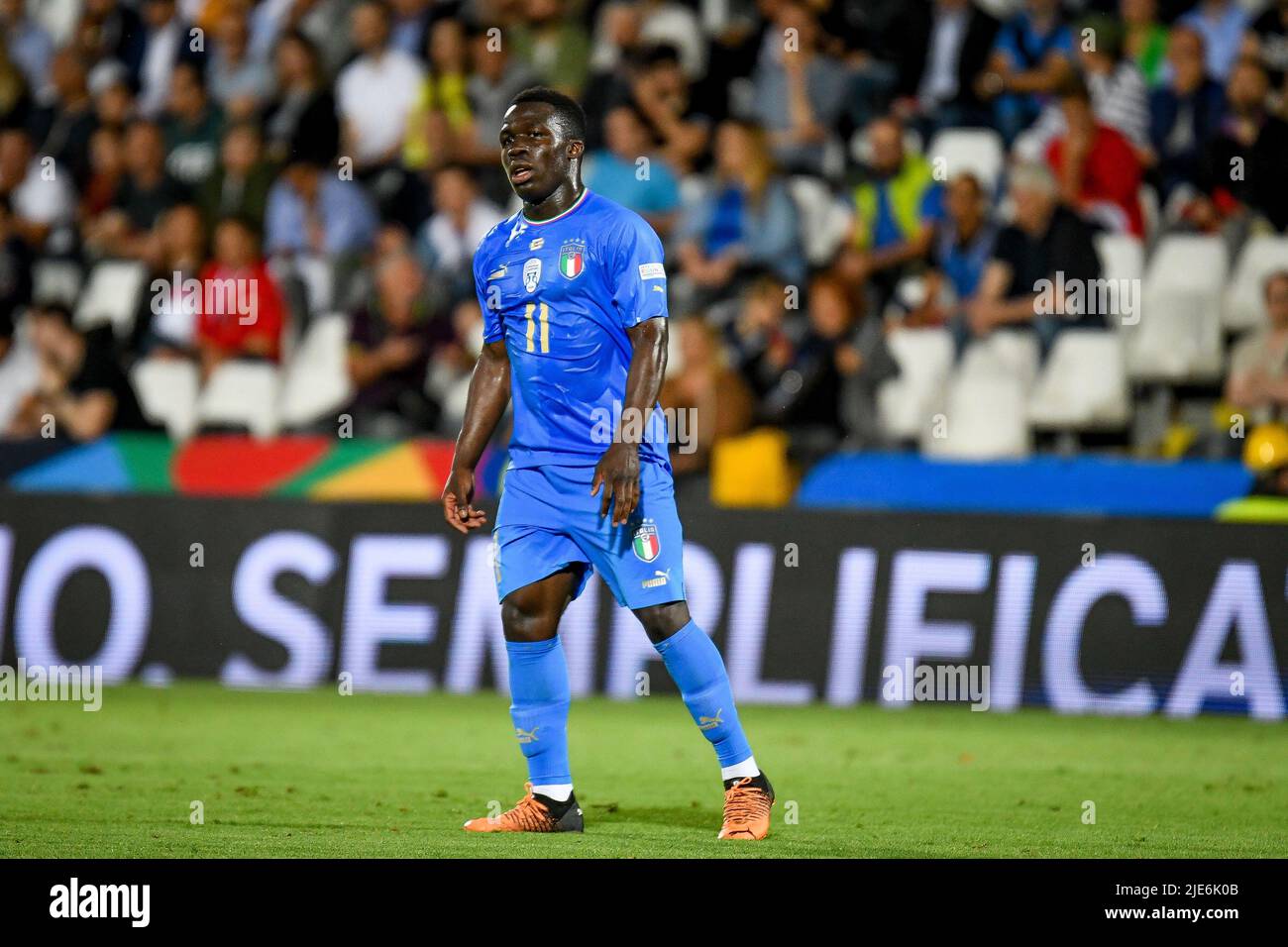 Italy's Wilfried Gnonto portrait during the football UEFA Nations ...