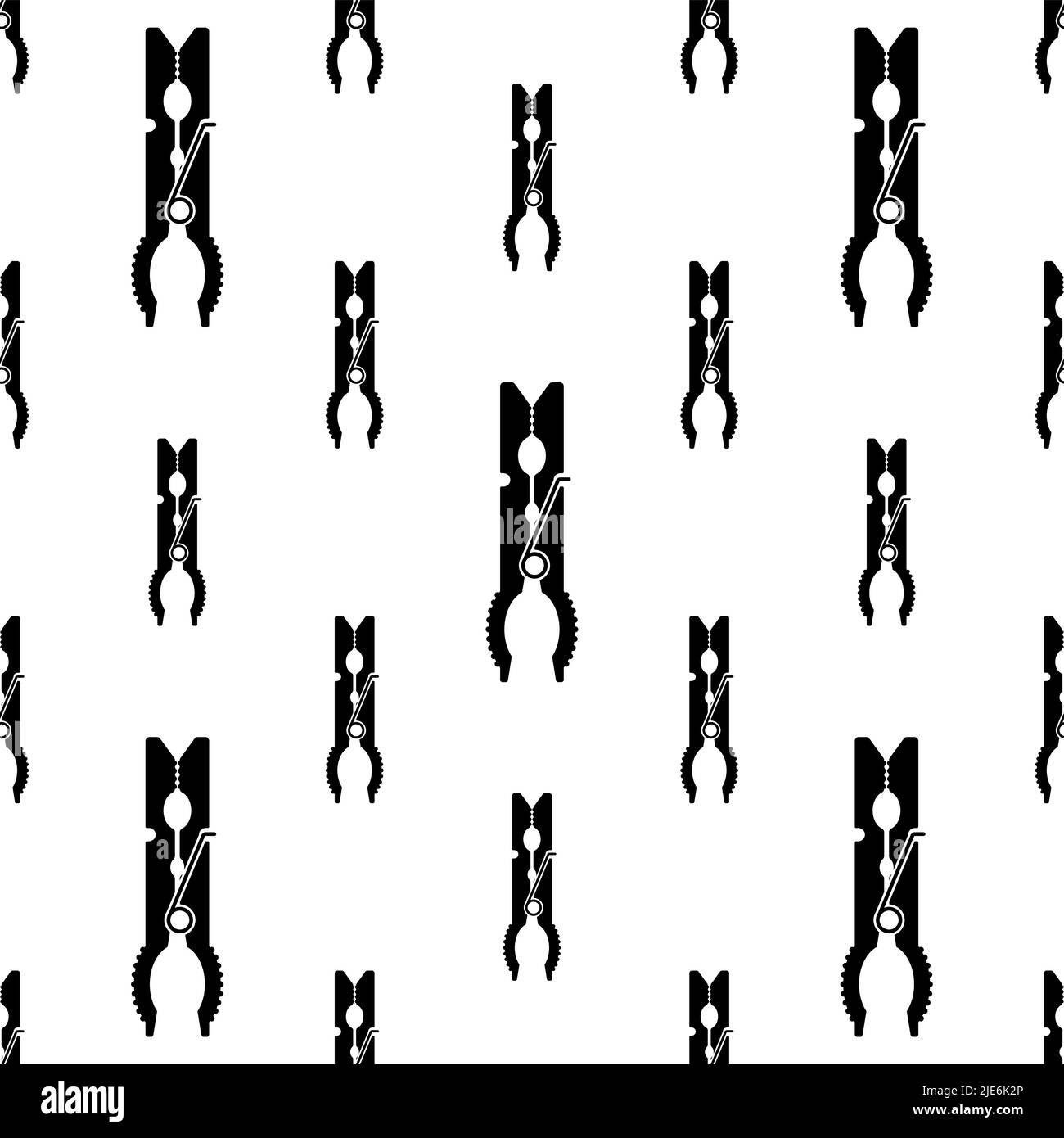 Laundry Clip Icon Seamless Pattern, Cloth Clip Vector Art Illustration ...