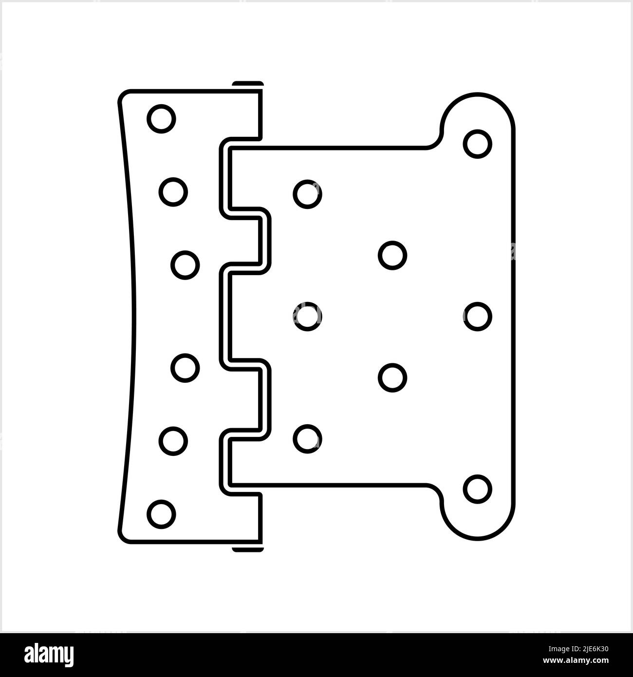 Door Hinge Icon, Door Hinge Connects Door With Door Frame Vector Art ...