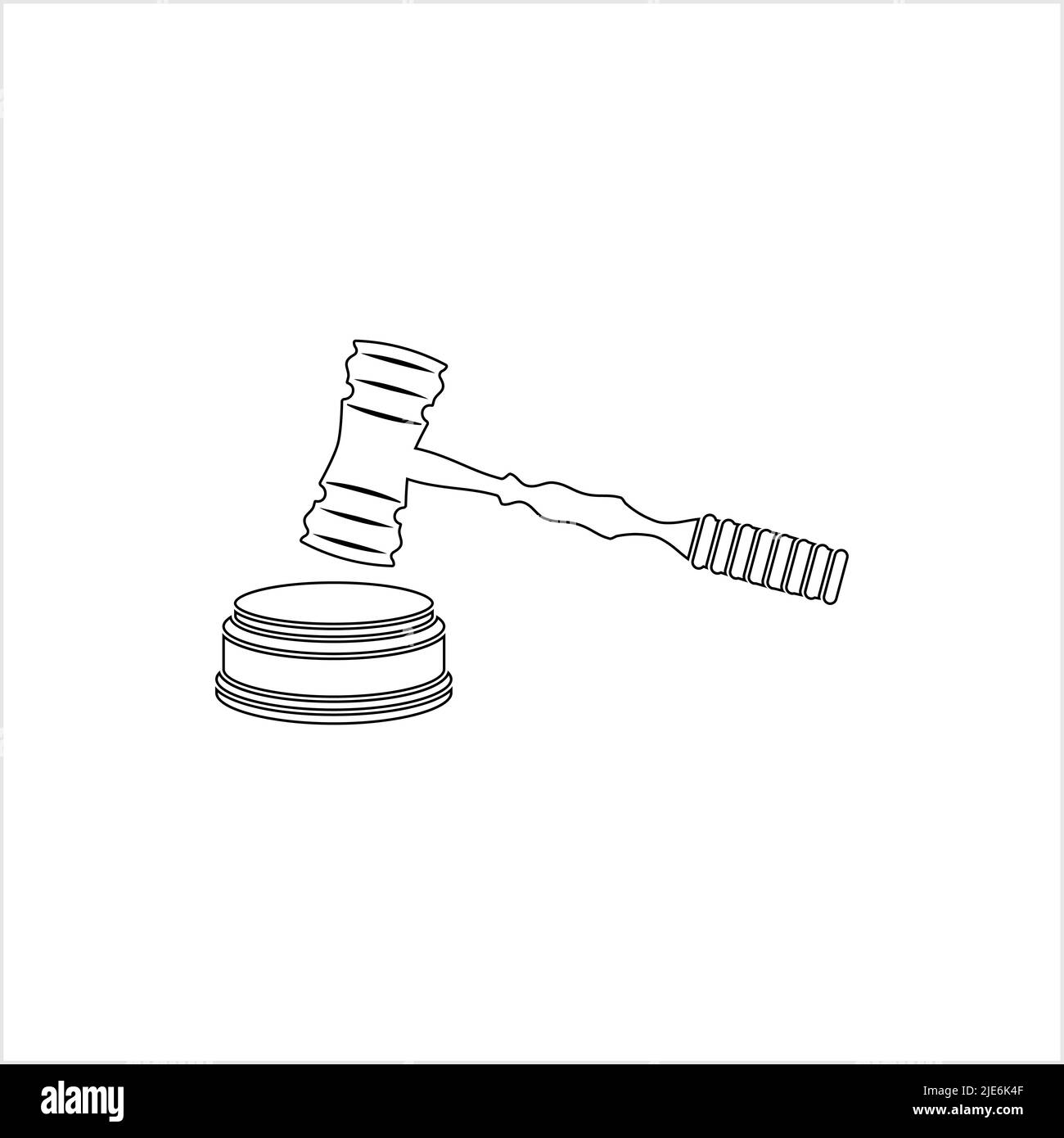 Judge Gavel Icon, Judge Hammer Icon Vector Art Illustration Stock ...