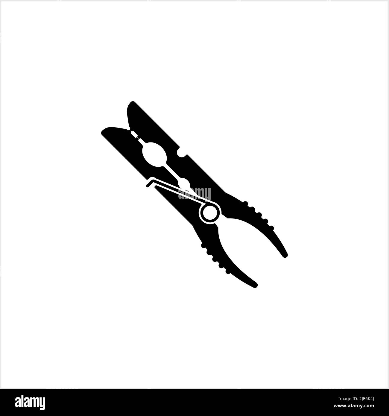 Laundry Clip Icon, Cloth Clip Vector Art Illustration Stock Vector ...