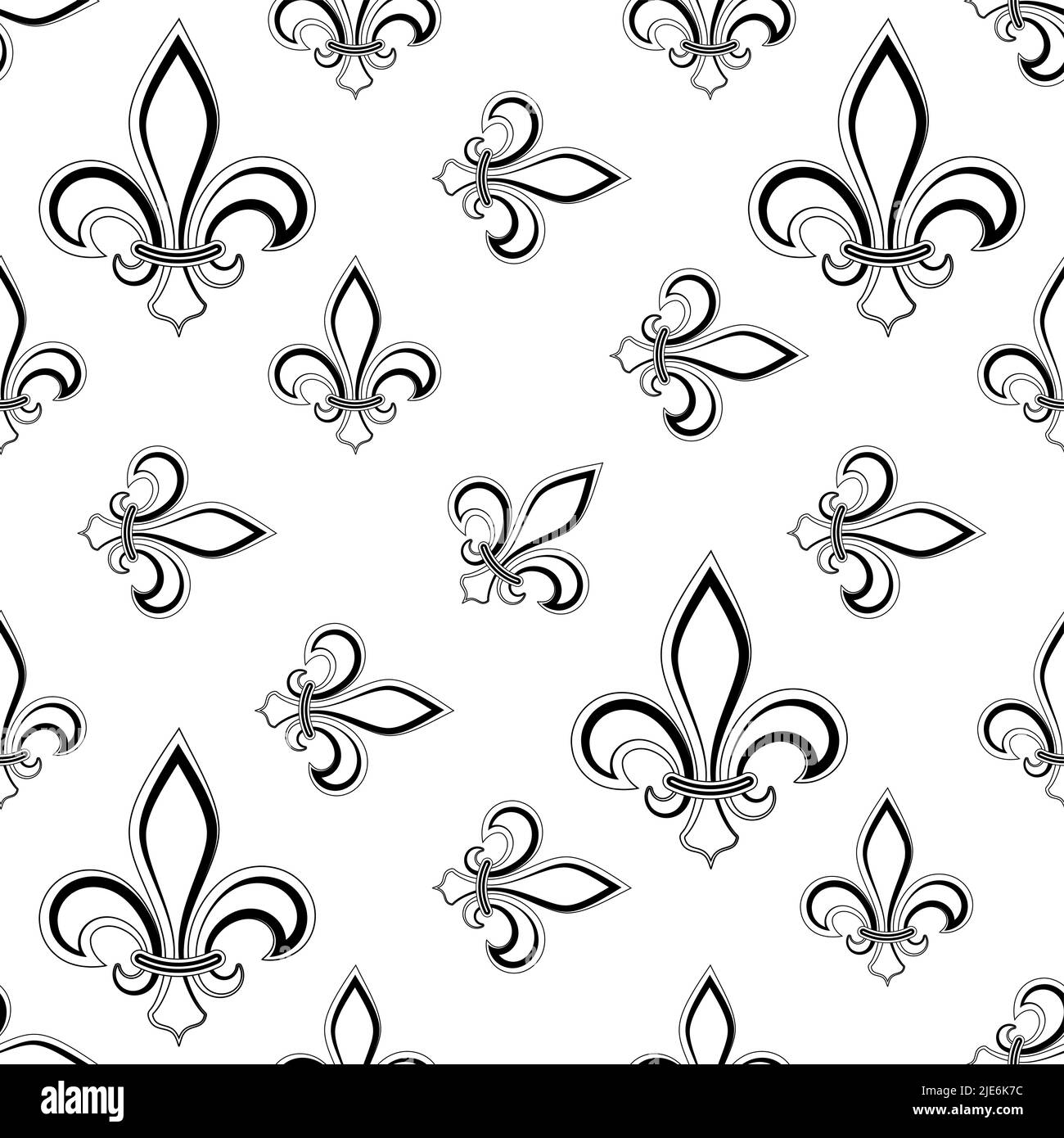 Fleur De Lis Seamless Pattern, Fleur-De-Lys Or Flower-De-Luce, The ...