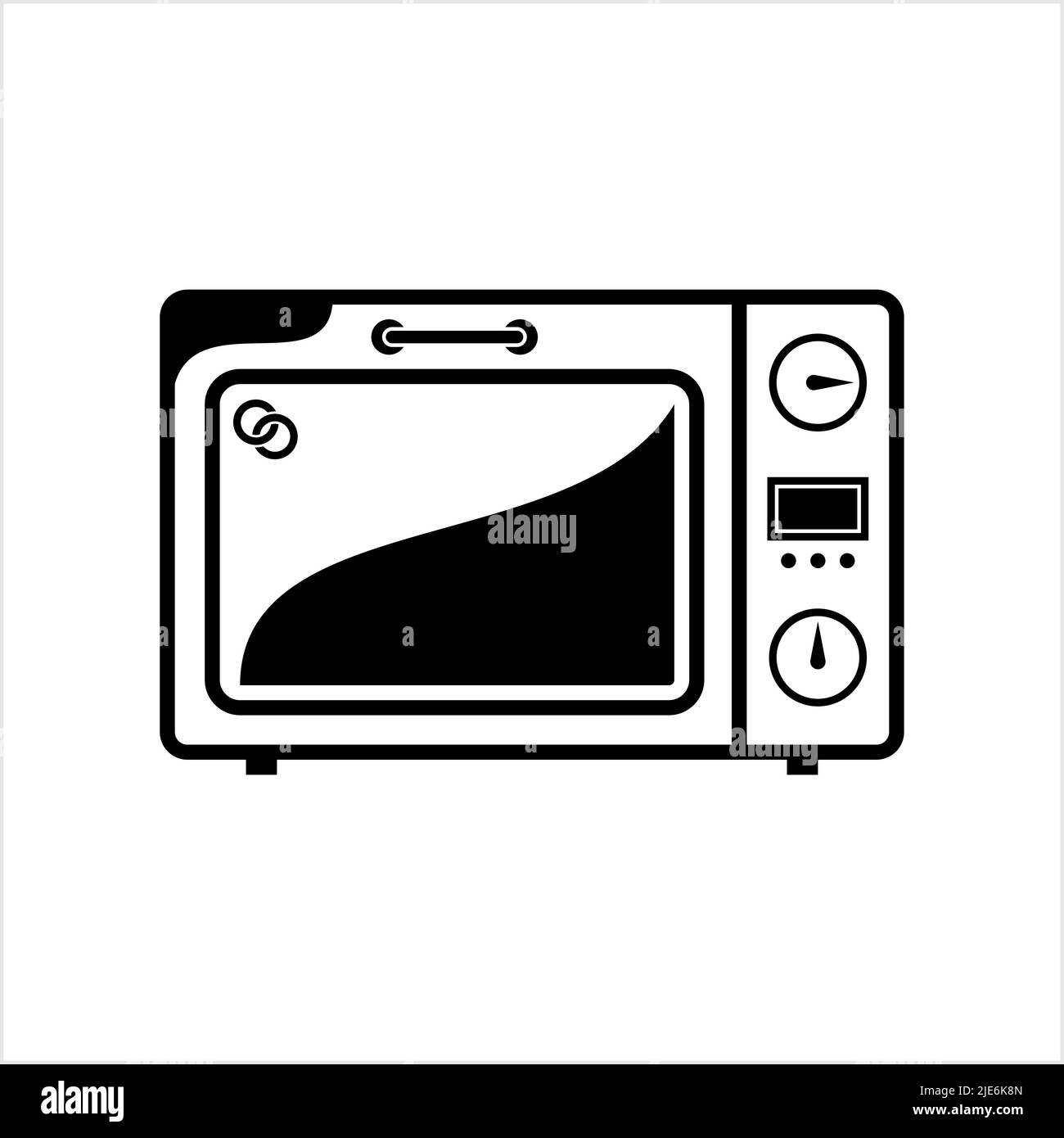 Microwave Icon, Microwave Vector Art Illustration Stock Vector Image ...