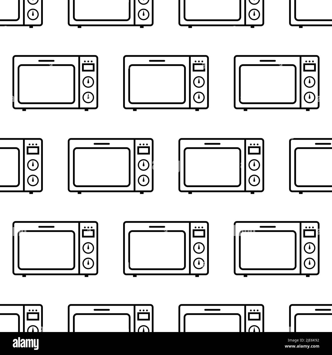 Microwave Icon Seamless Pattern Vector Art Illustration Stock Vector ...