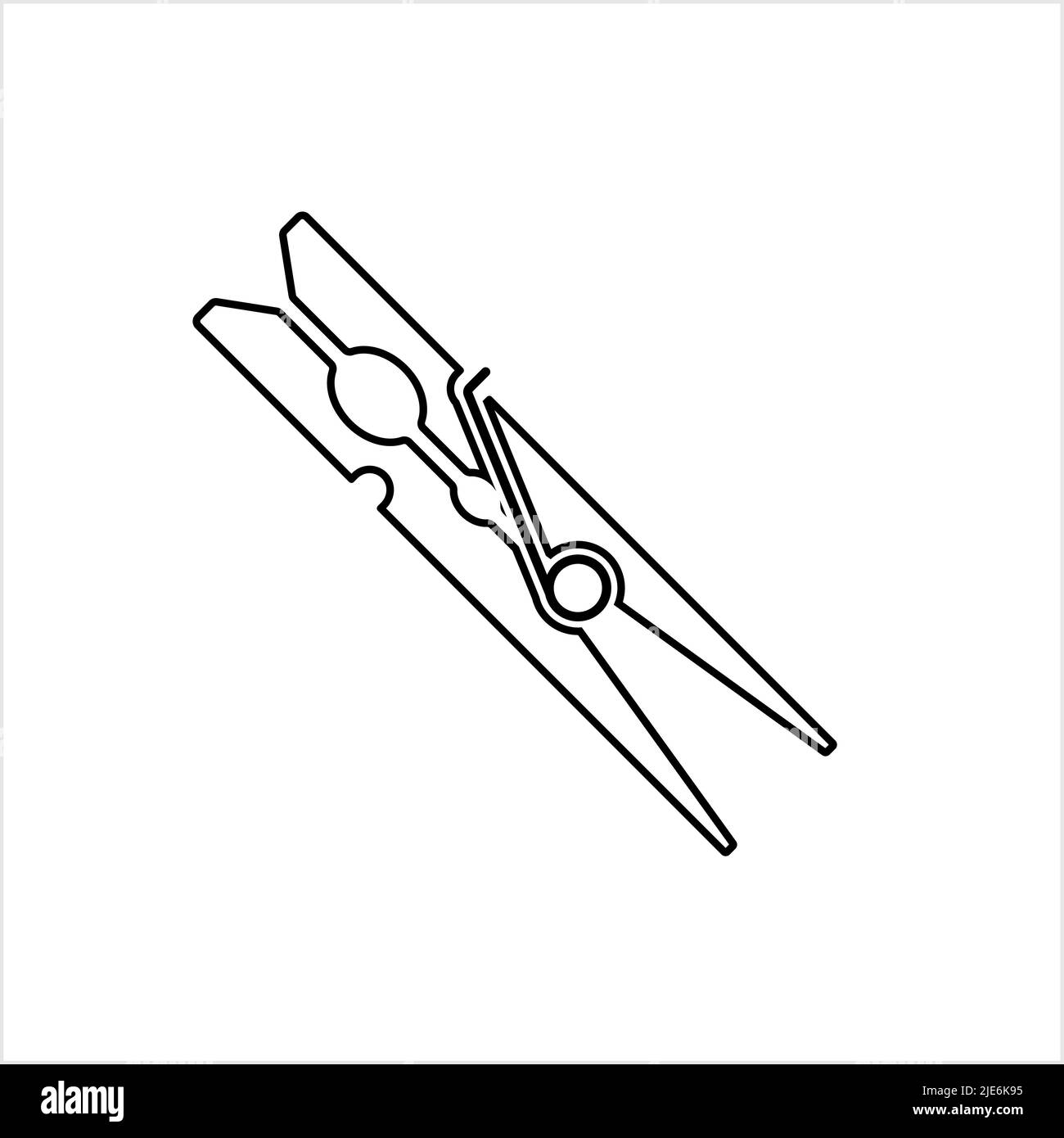 Laundry Clip Icon, Cloth Clip Vector Art Illustration Stock Vector ...