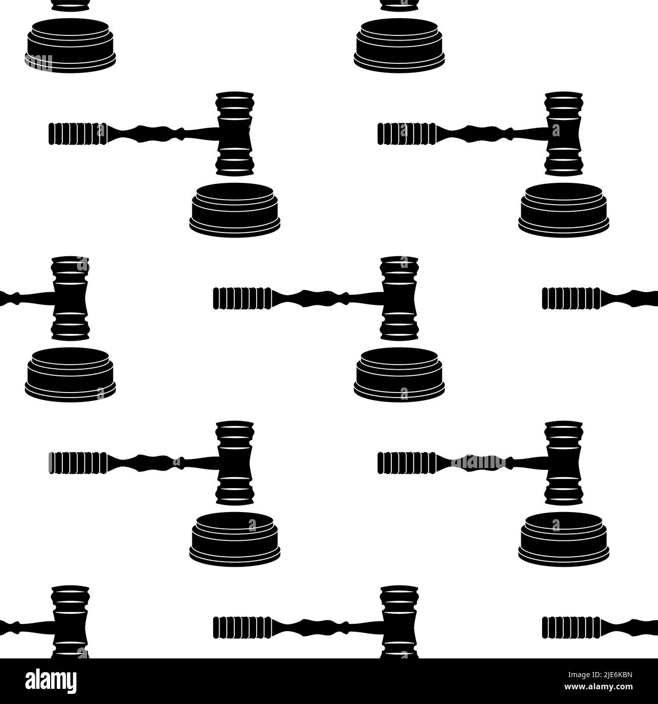 Judge Gavel Icon Seamless Pattern, Judge Hammer Icon Vector Art ...
