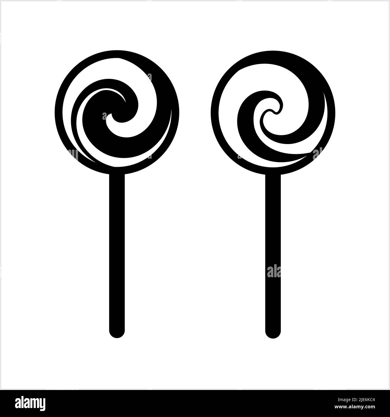 Stick lollipop caramel lolly circle Black and White Stock Photos ...
