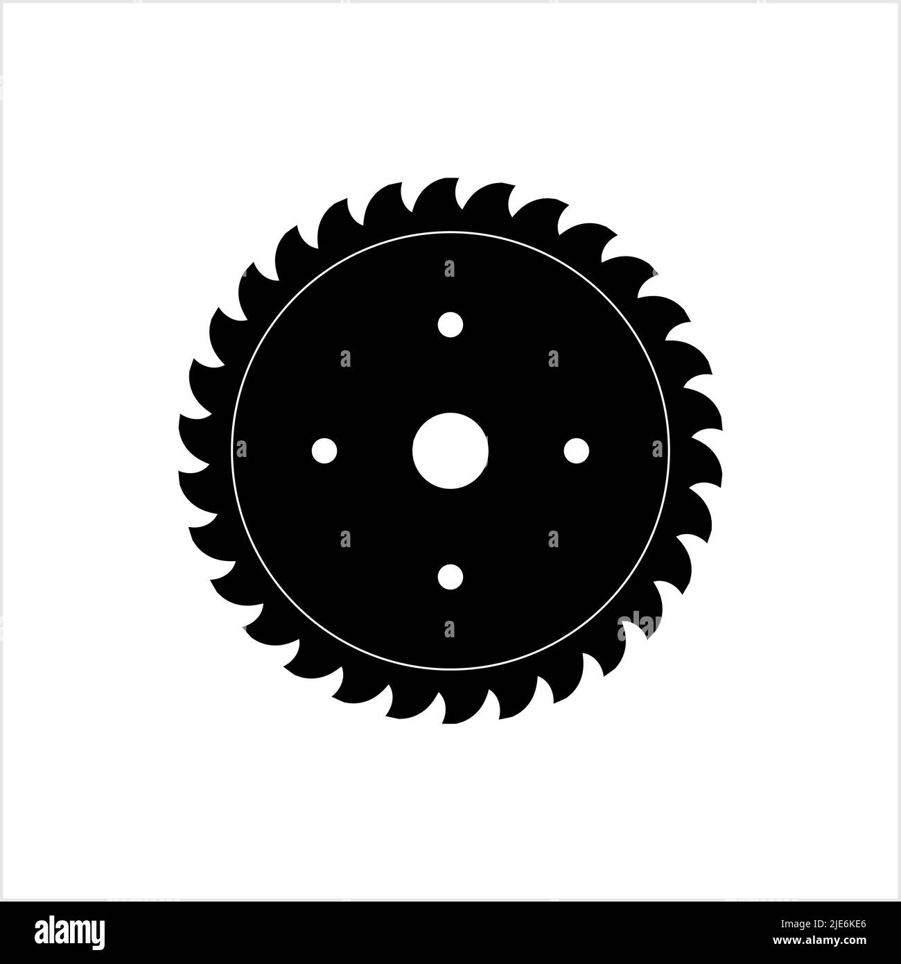 Saw Blade Icon, Circular Saw Icon Vector Art Illustration Stock Vector ...