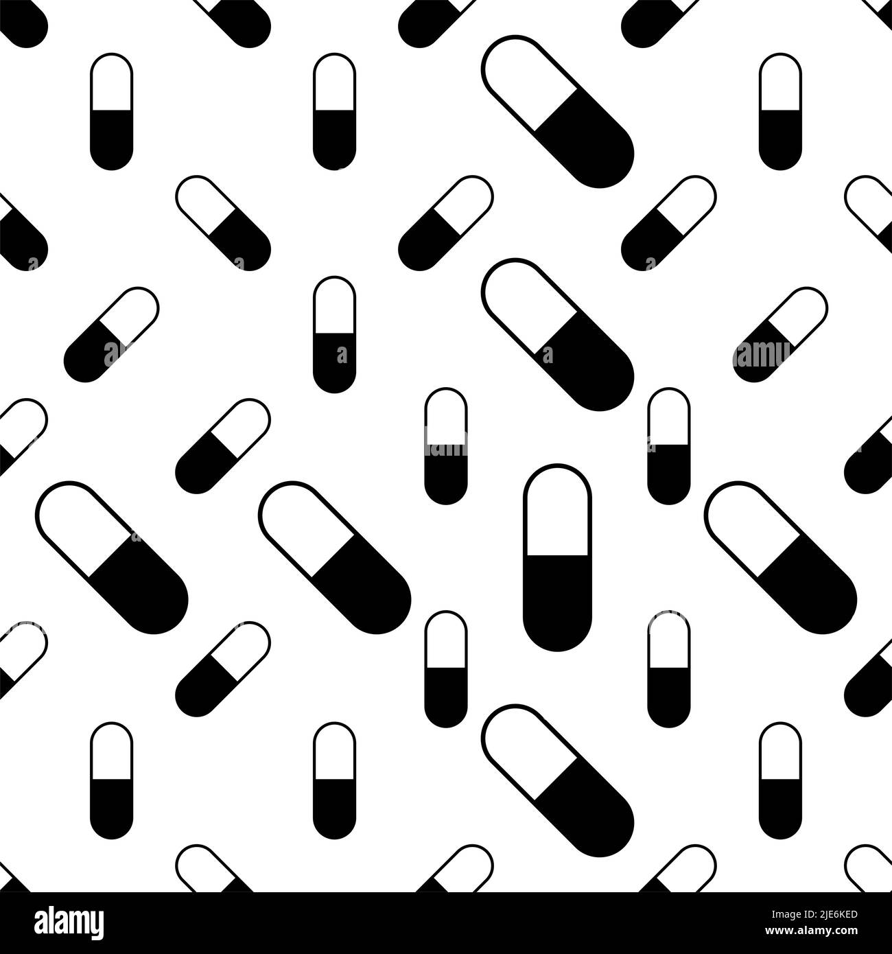 Seamless Pattern Of Capsule Pills Vector Art Illustration Stock Vector ...
