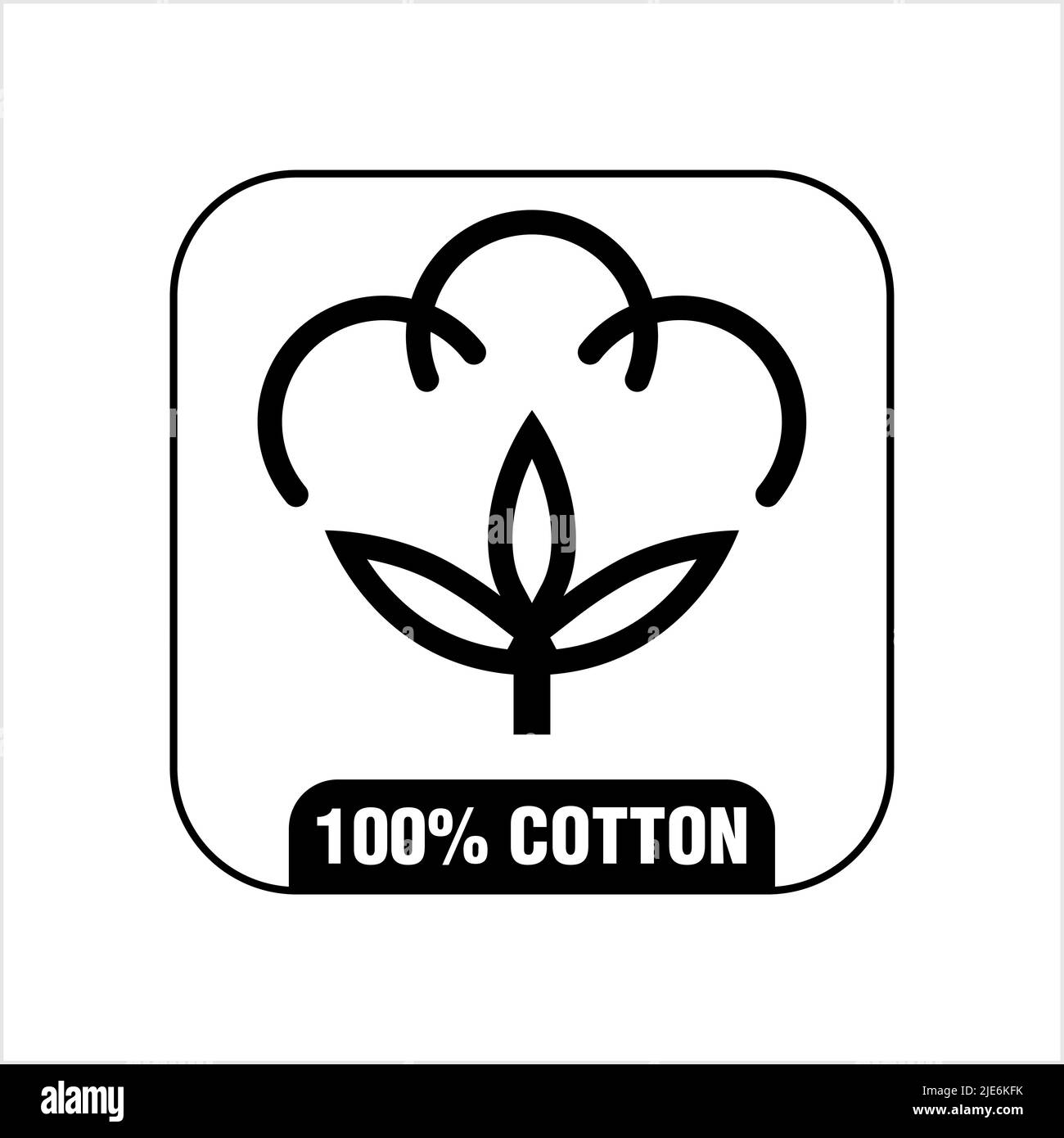 One Hundred Percent Cotton Icon, 100% Cotton Icon, Cotton Flower Icon ...