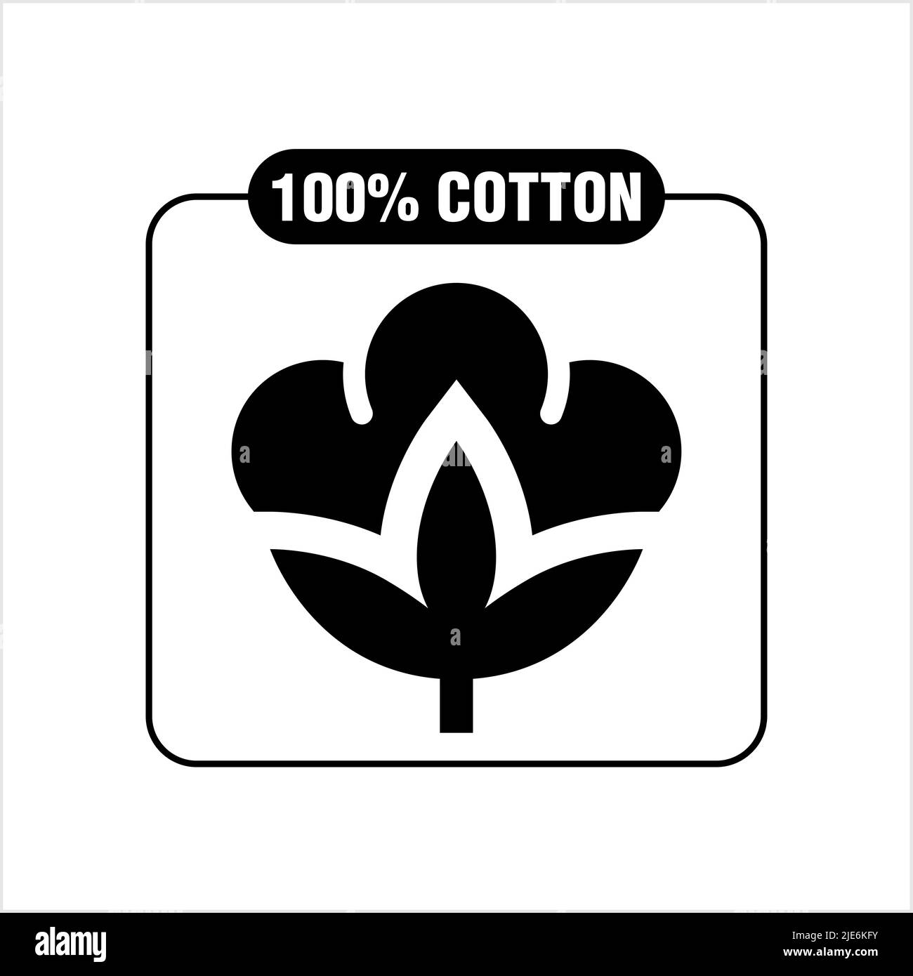 One Hundred Percent Cotton Icon, 100% Cotton Icon, Cotton Flower Icon ...