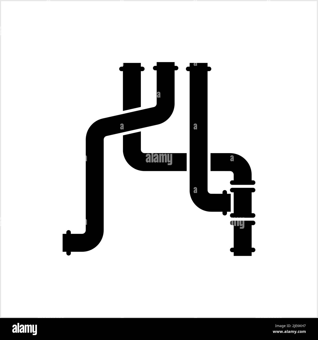 Pipe Icon, Pipe Fitting Icon, Water, Gas, Oil Pipeline, Plumbing Work ...