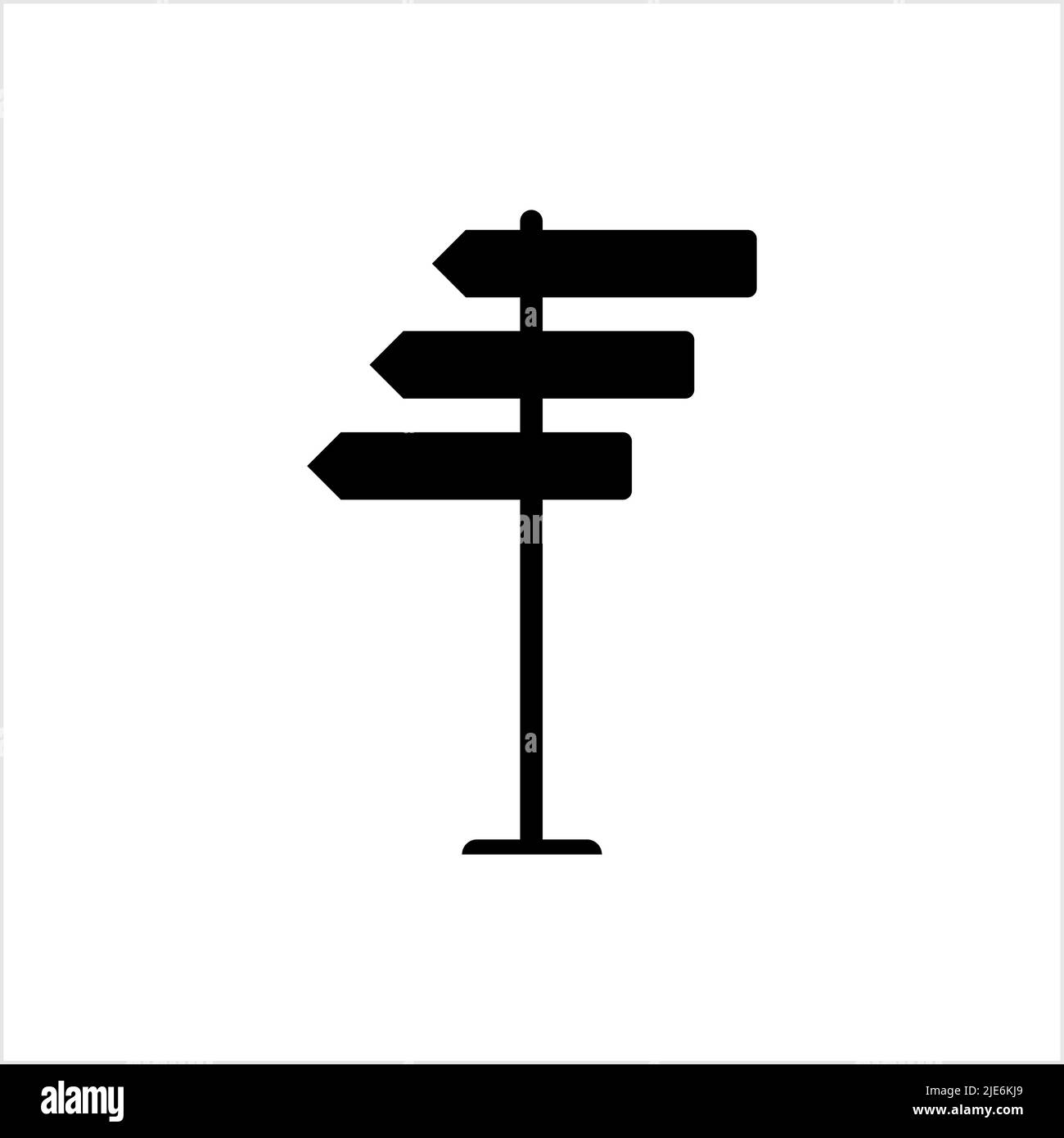 Signpost Icon, Sign Post Icon Vector Art Illustration Stock Vector ...