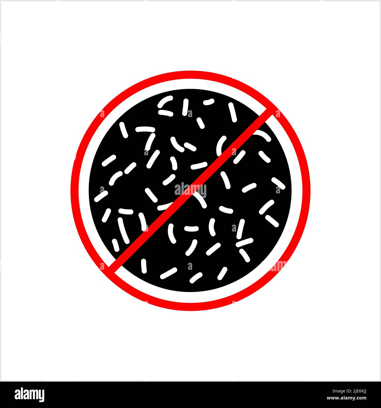 No Bacteria Icon, Antibacterial Icon Vector Art Illustration Stock ...