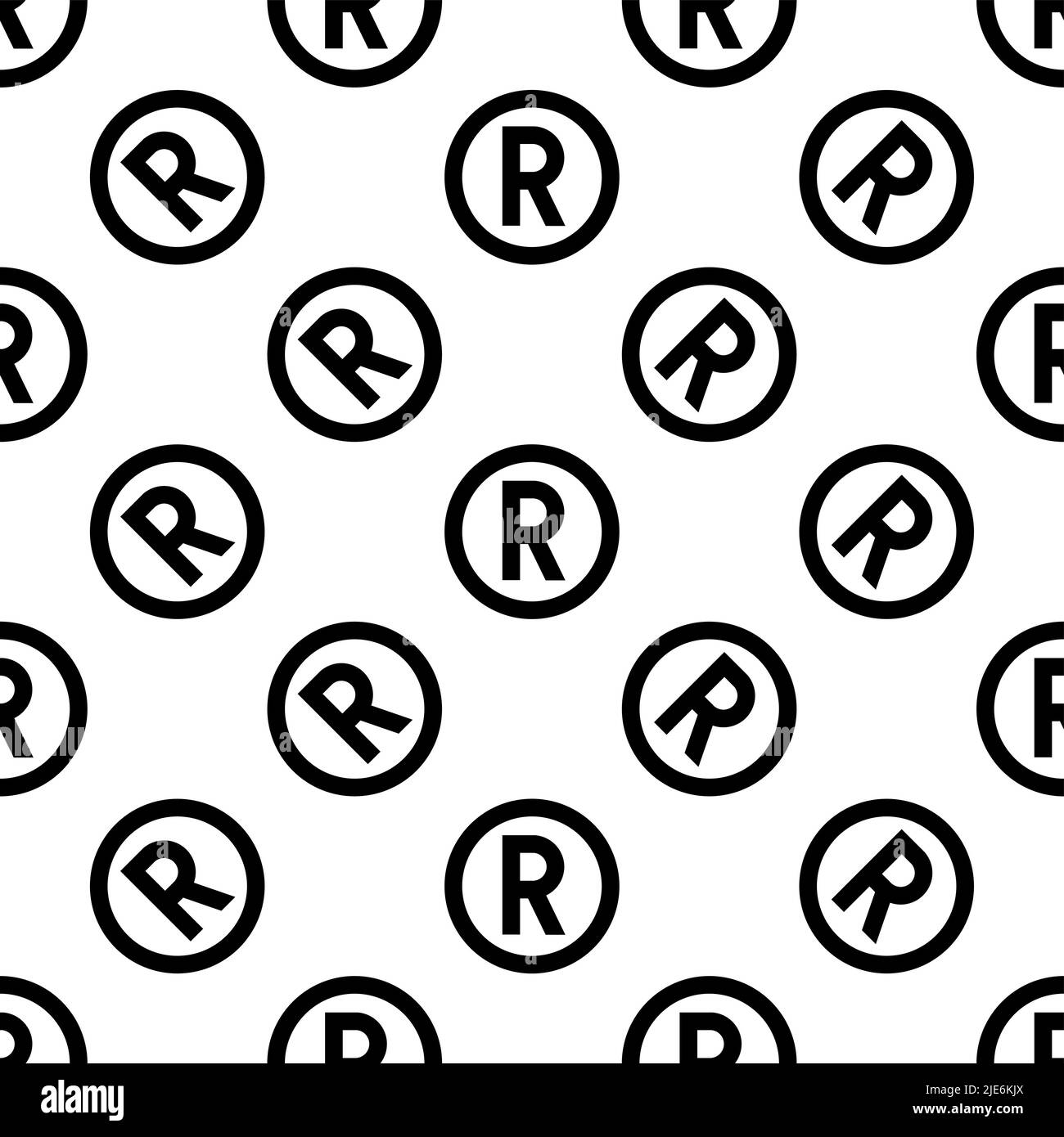 Registered Trademark Icon, Letter R Symbol Seamless Pattern Vector Art ...