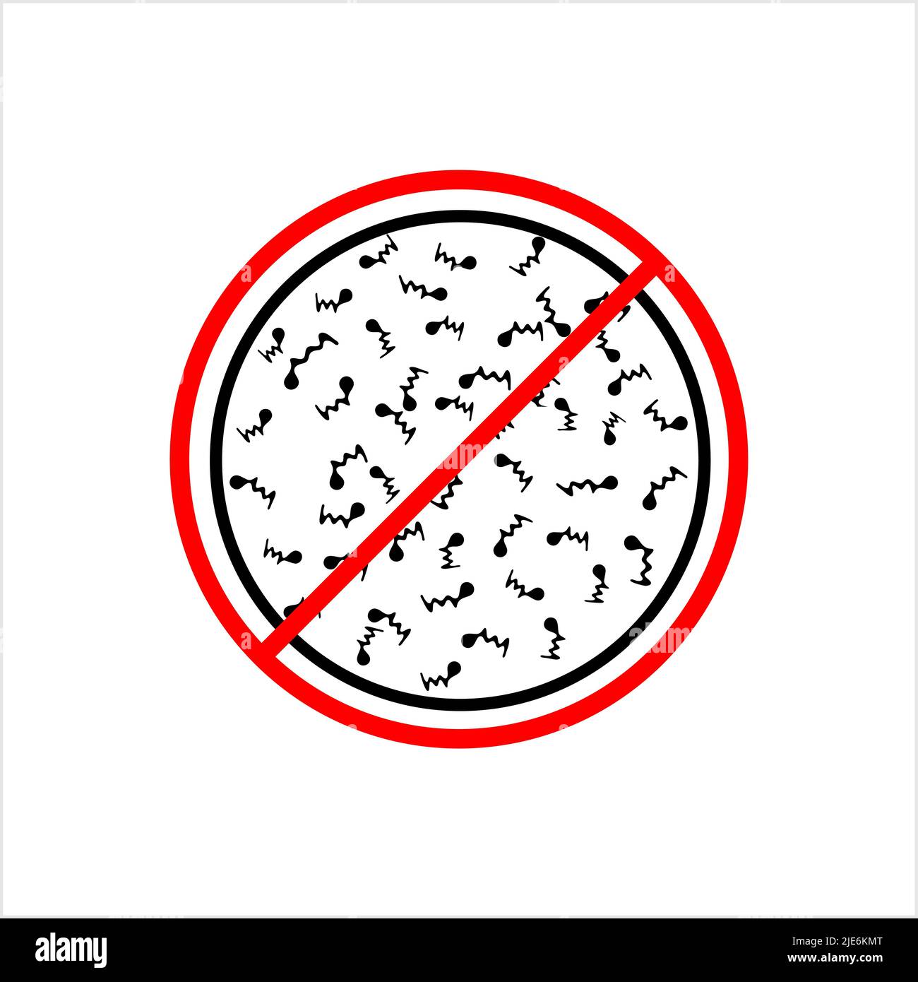 No Bacteria Icon, Antibacterial Icon Vector Art Illustration Stock ...