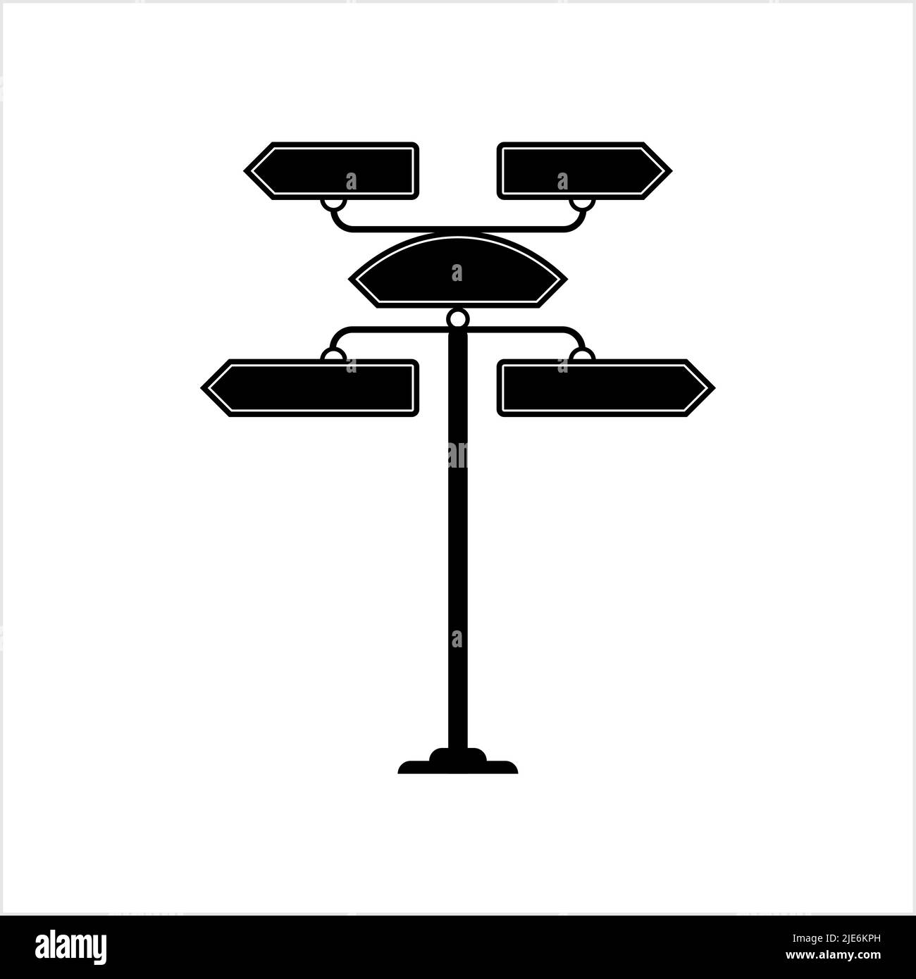 Signpost Icon, Sign Post Icon Vector Art Illustration Stock Vector ...