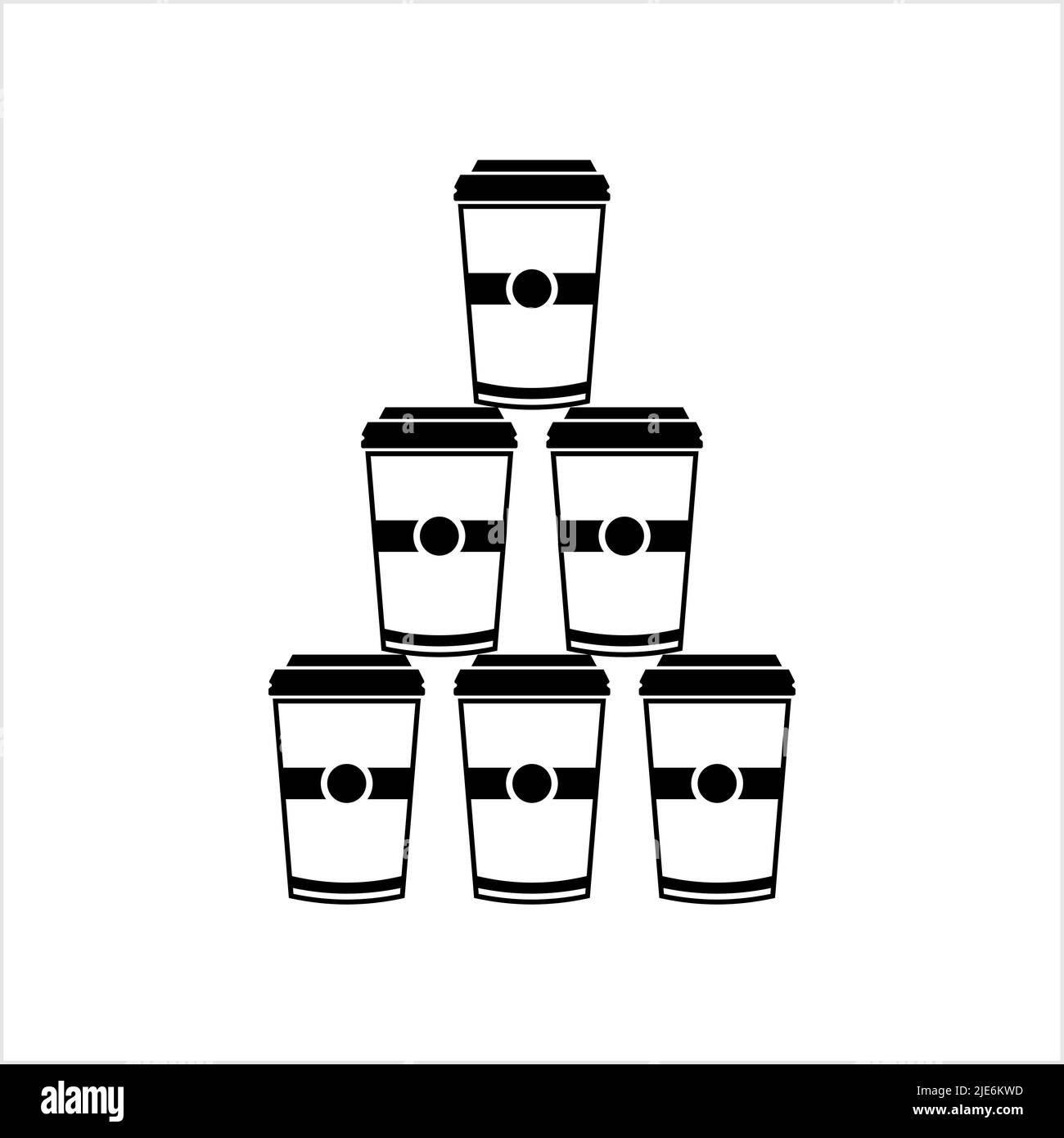 Stacking of cups Black and White Stock Photos & Images - Alamy