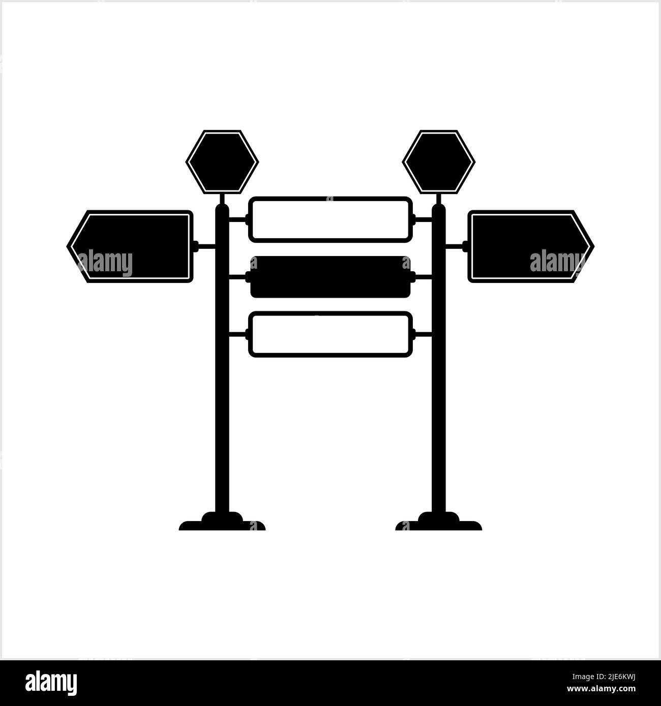 Signpost Icon, Sign Post Icon Vector Art Illustration Stock Vector ...