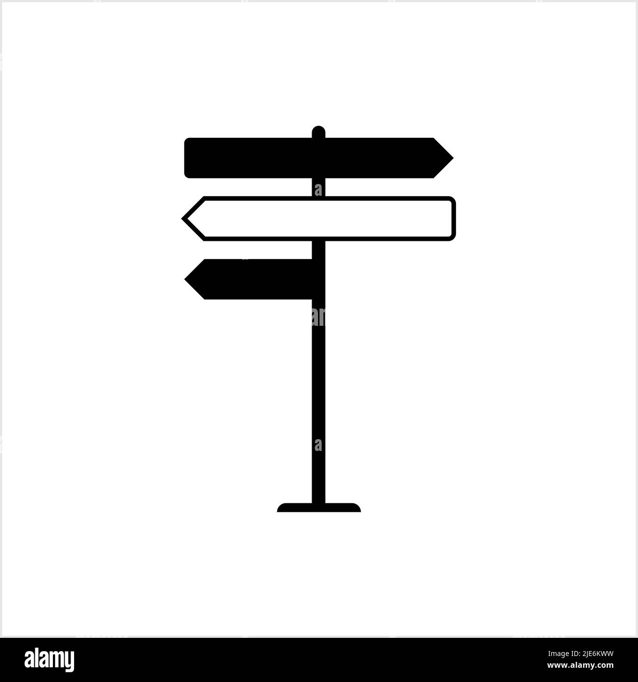 Signpost Icon, Sign Post Icon Vector Art Illustration Stock Vector ...