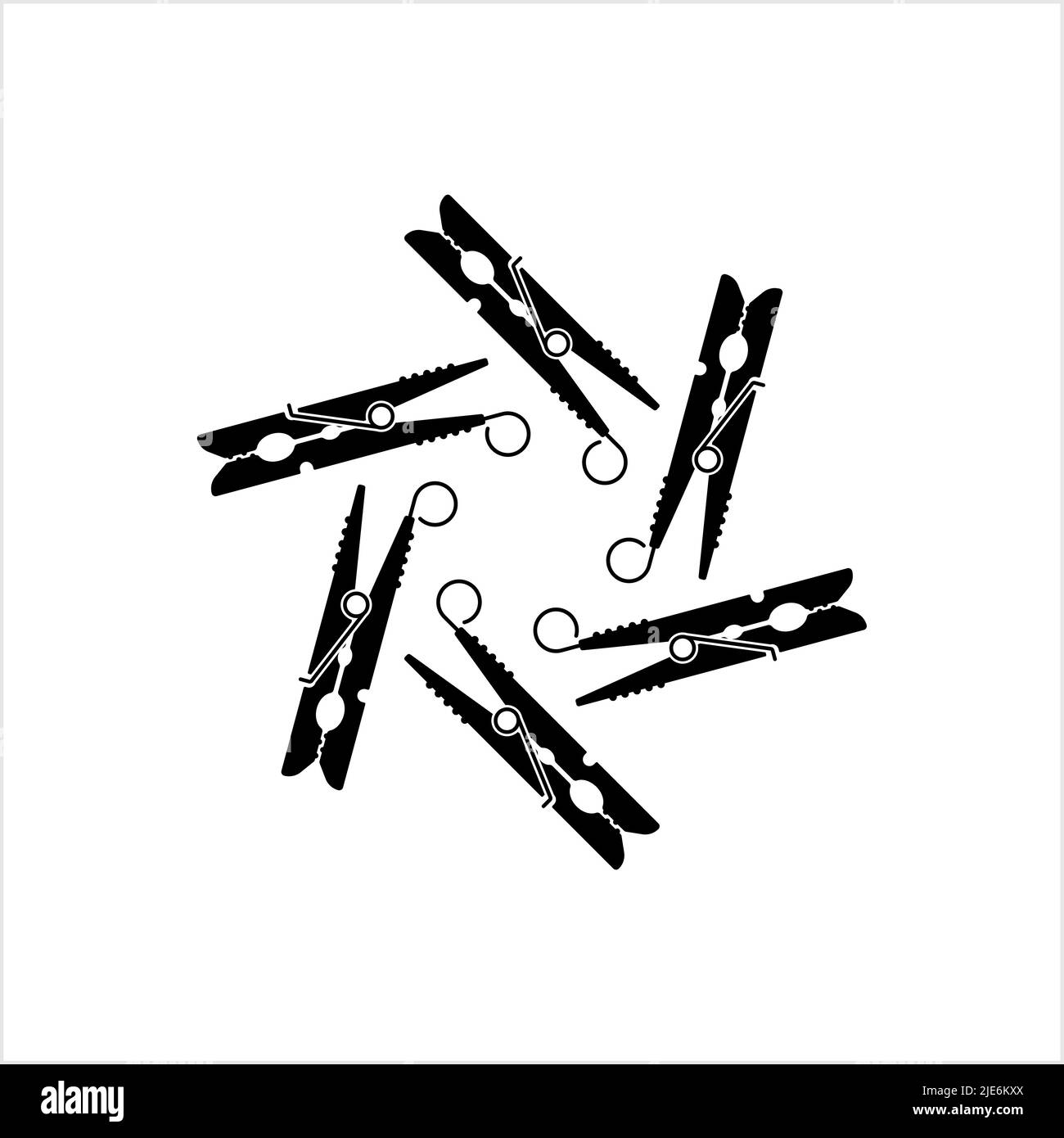 Laundry Clip Icon, Cloth Clip Vector Art Illustration Stock Vector ...