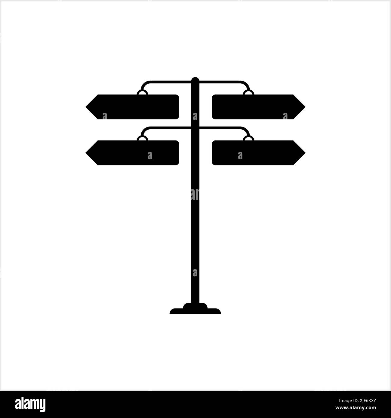 Signpost Icon, Sign Post Icon Vector Art Illustration Stock Vector ...