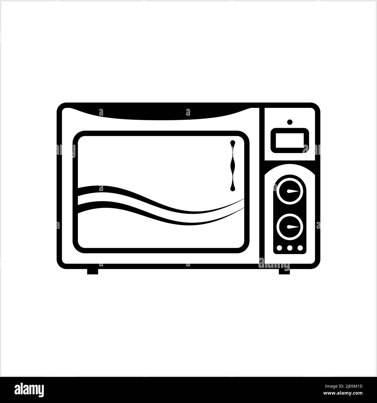 Microwave Icon, Microwave Vector Art Illustration Stock Vector Image ...