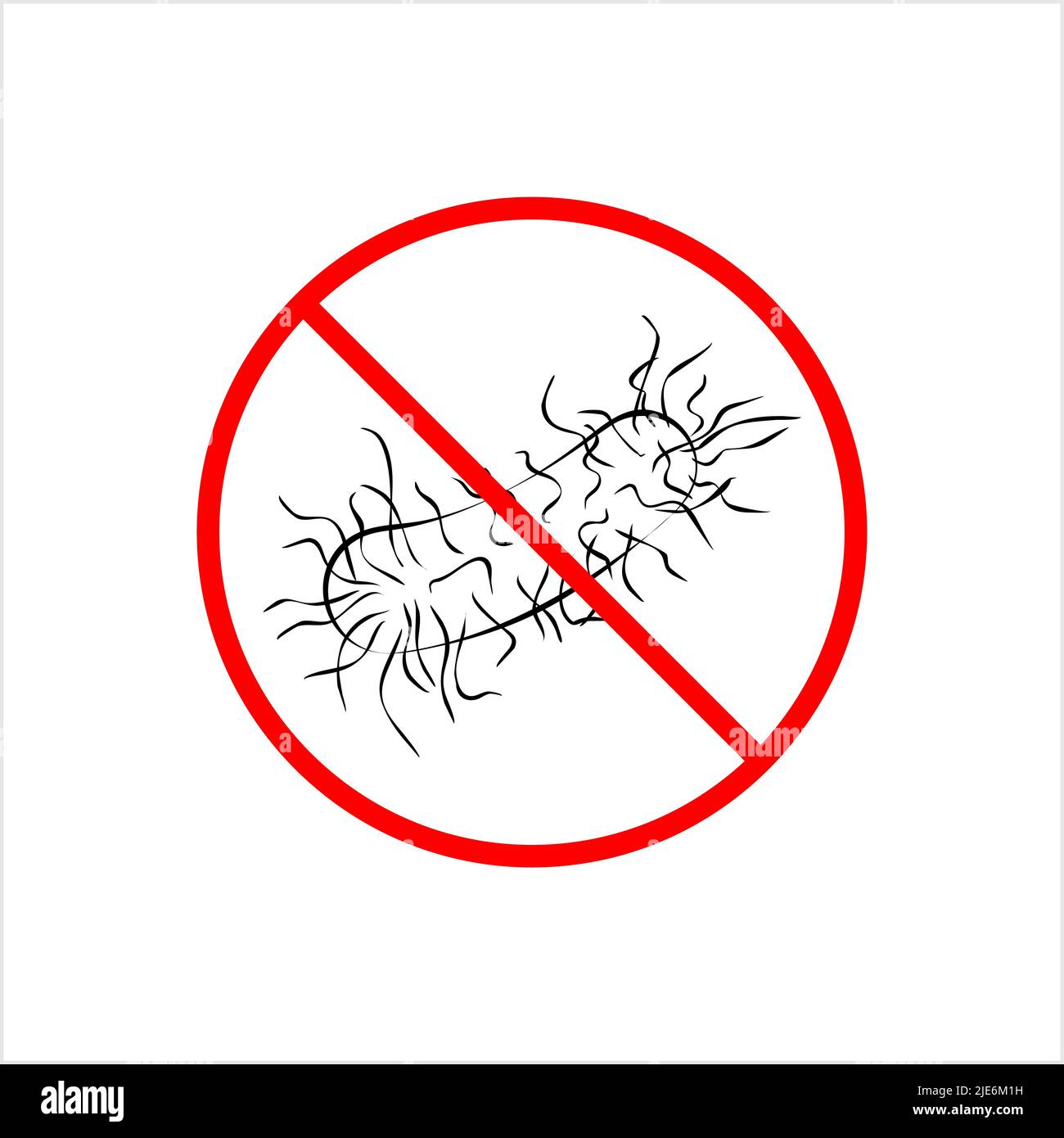 No Bacteria Icon, Antibacterial Icon Vector Art Illustration Stock ...