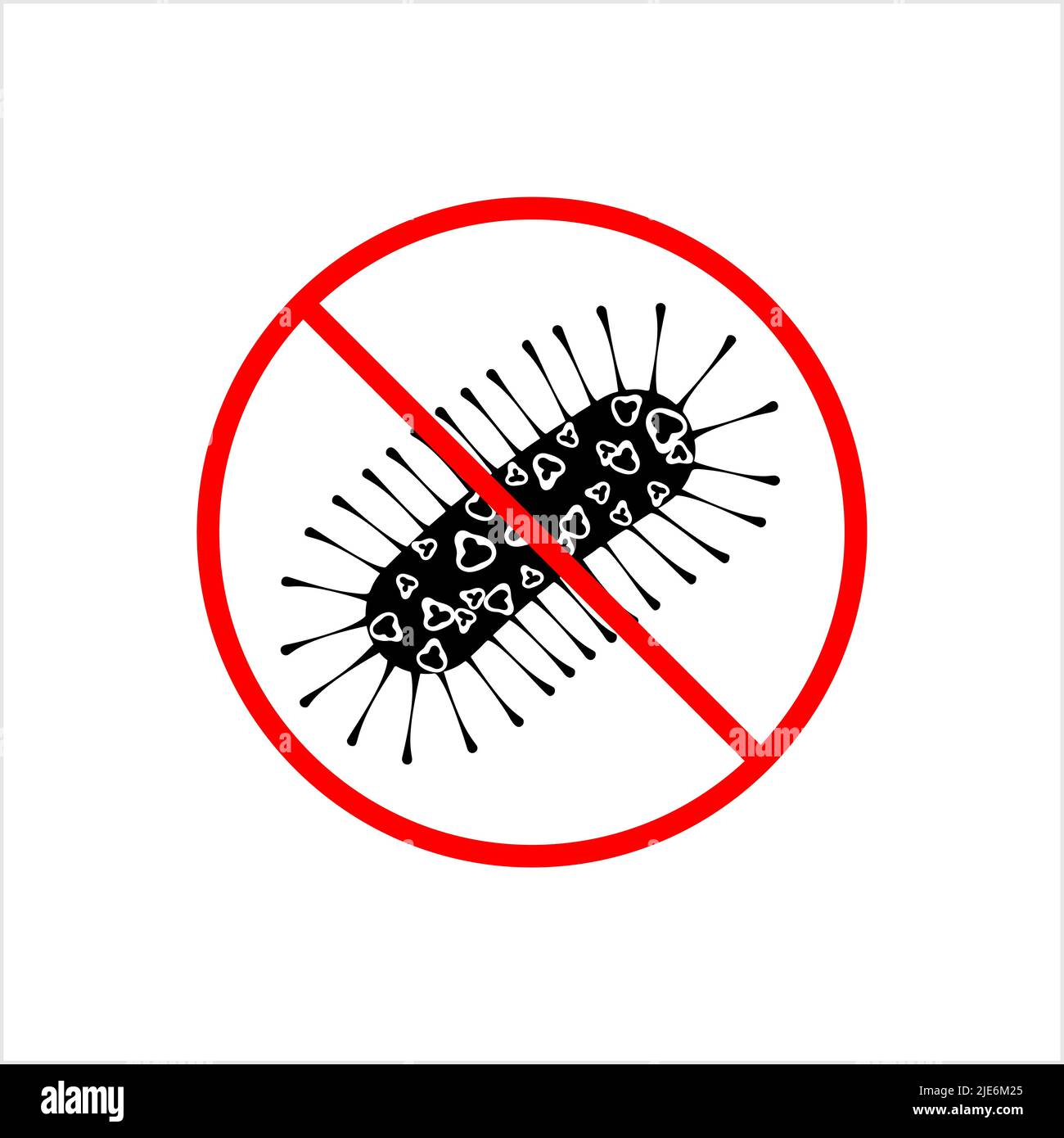 No Bacteria Icon, Antibacterial Icon Vector Art Illustration Stock ...