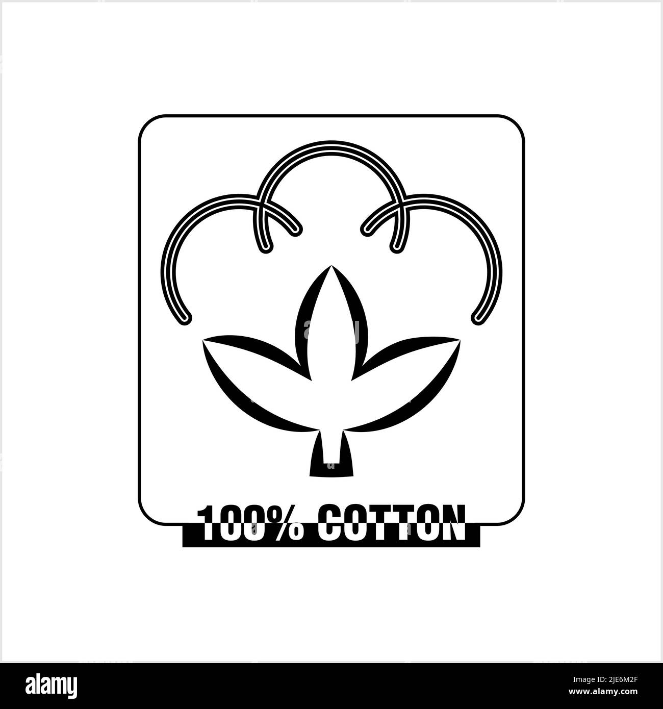 One Hundred Percent Cotton Icon, 100% Cotton Icon, Cotton Flower Icon ...