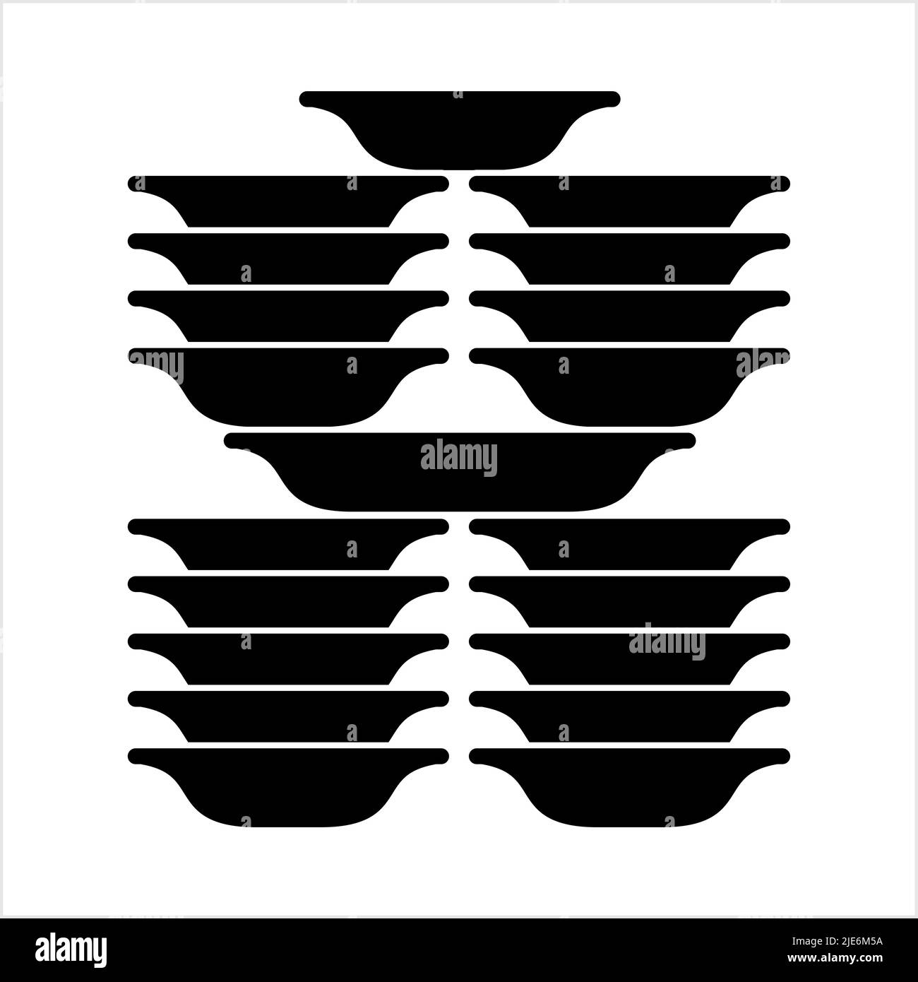 Stack Of Food Plates Icon Vector Art Illustration Stock Vector Image ...