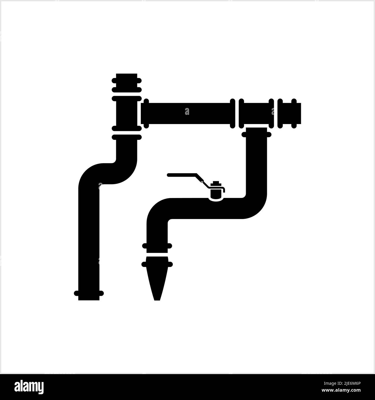 Pipe Icon, Pipe Fitting Icon, Water, Gas, Oil Pipeline, Plumbing Work ...