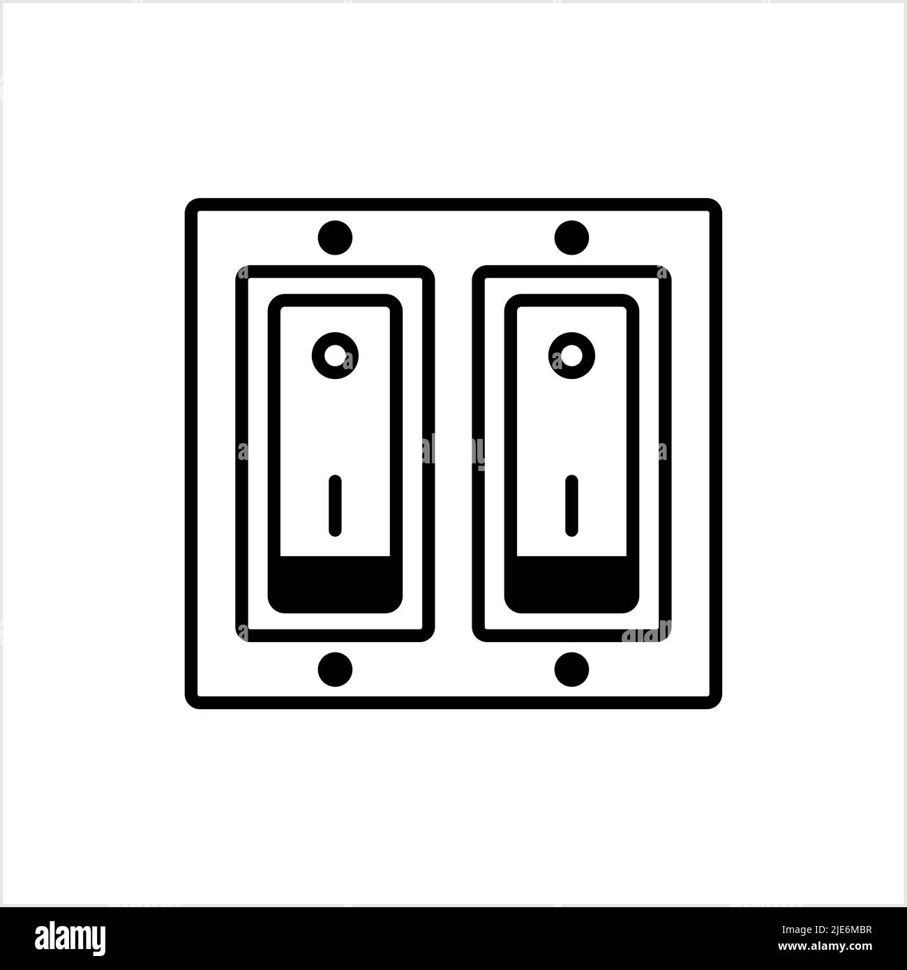 Switch Icon, Electrical Switch Vector Art Illustration Stock Vector ...