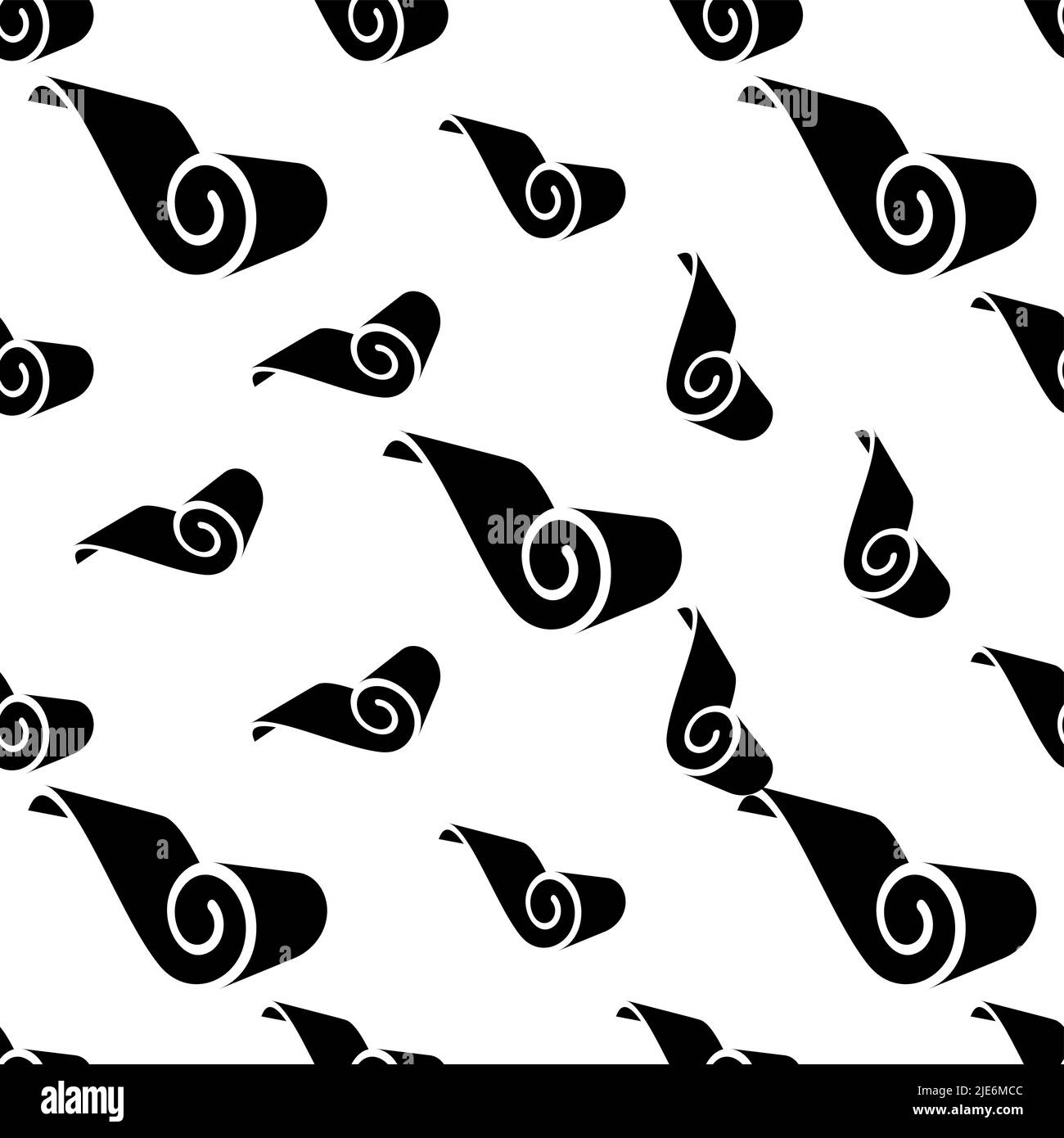 Roll Icon Seamless Pattern, Mat, Rug, Carpet Or Paper Roll Icon Of ...