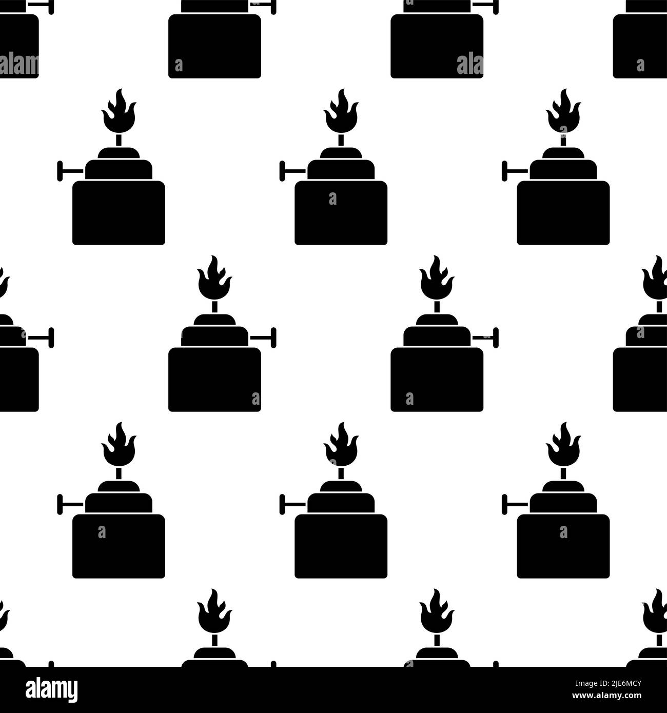 Spirit Lamp Icon Seamless Pattern, Laboratory Burner, Alcohol Lamp ...