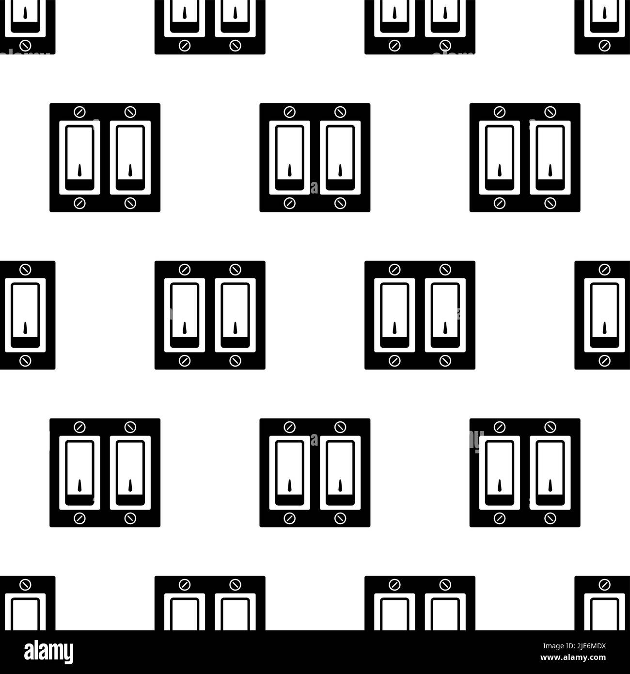 Switch Icon Seamless Pattern, Electrical Switch Vector Art Illustration ...